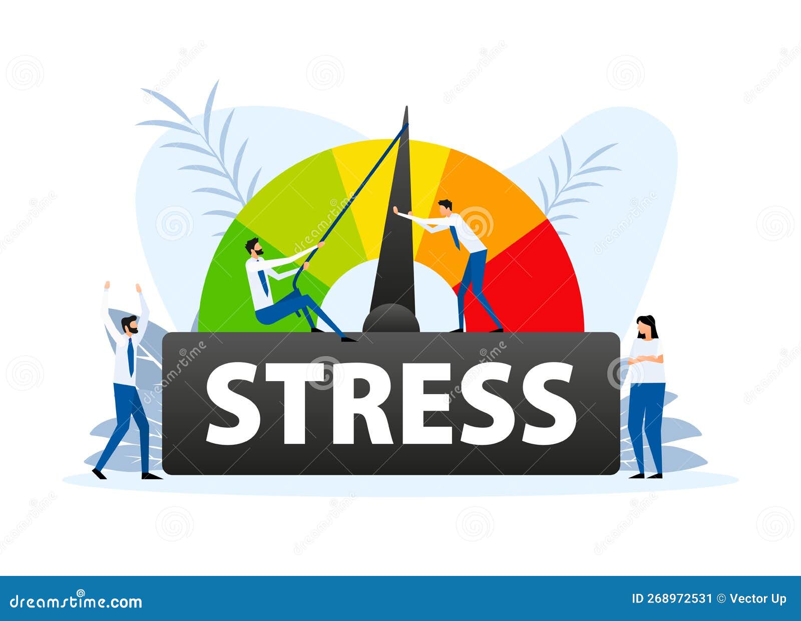 Stress Scale Test. Prevent Stress Level. Vector Illustration. Stock ...
