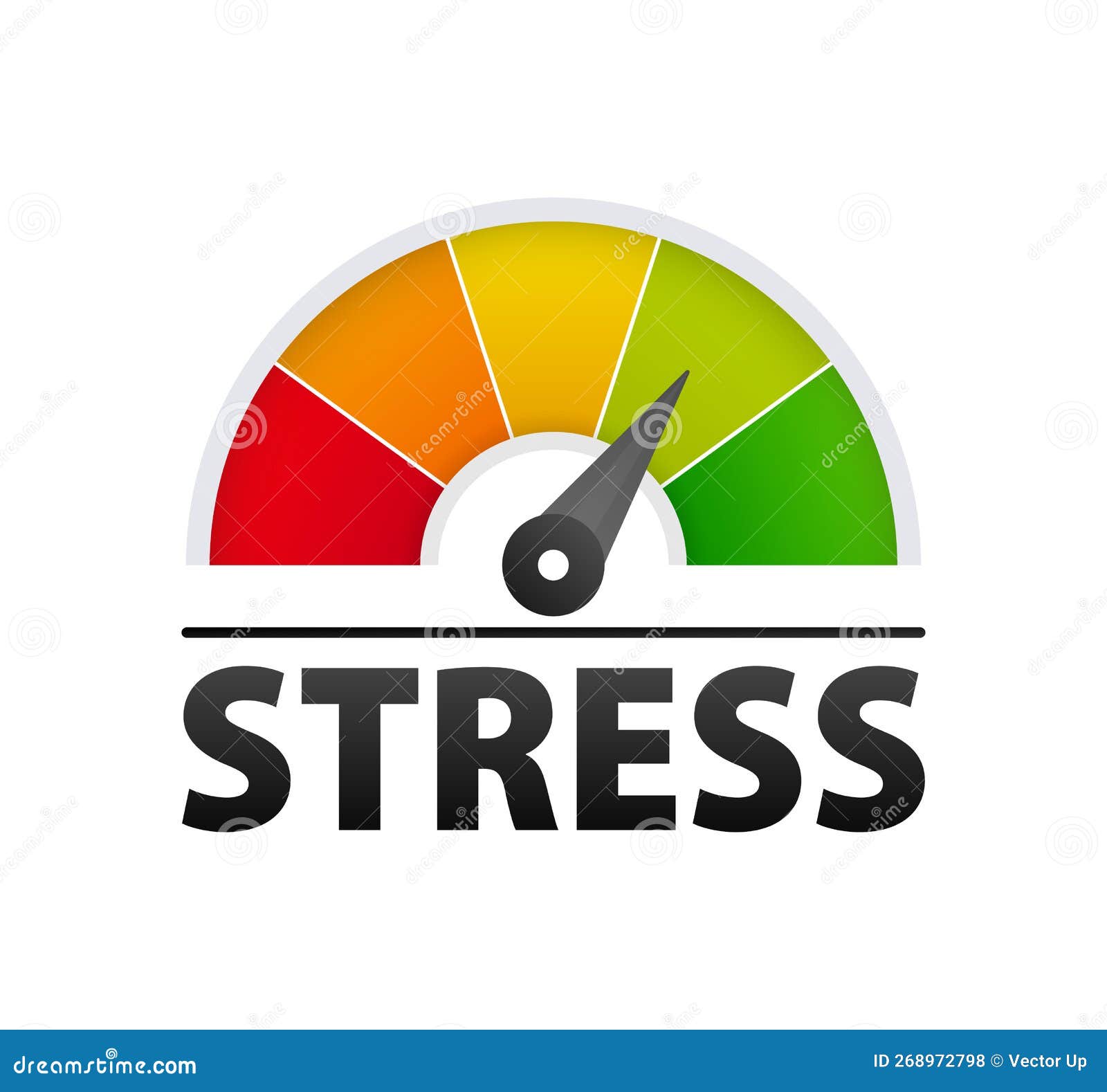 Stress Scale Test. Prevent Stress Level. Vector Illustration. Stock ...