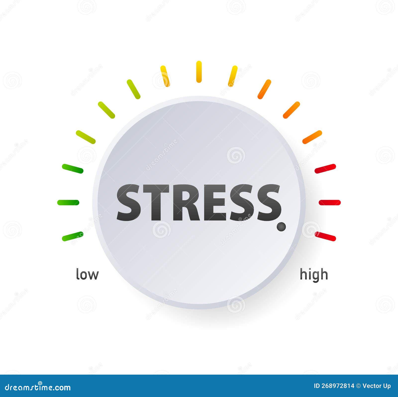 Stress Scale Test. Prevent Stress Level. Vector Illustration. Stock ...