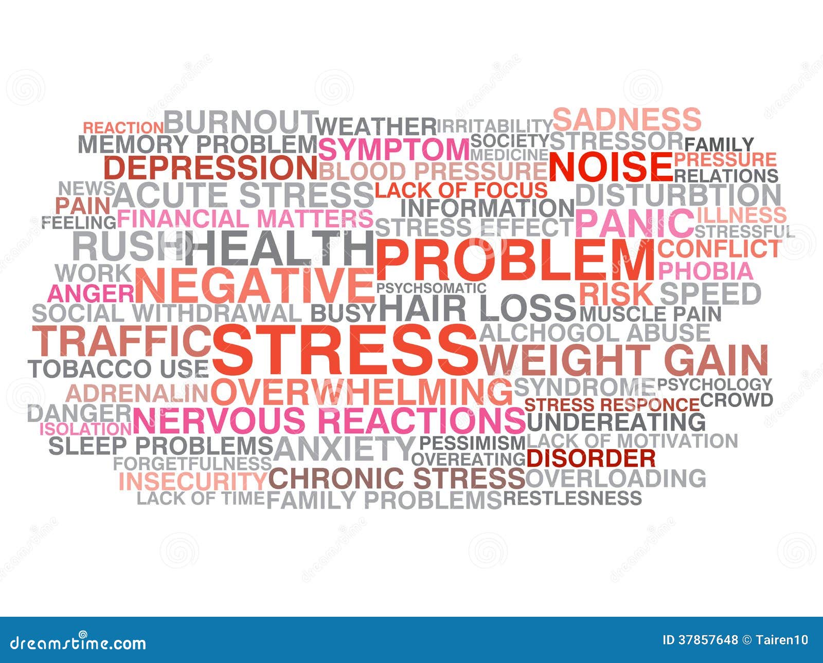 Stress symptoms stock vector. Illustration of reaction - 37857648