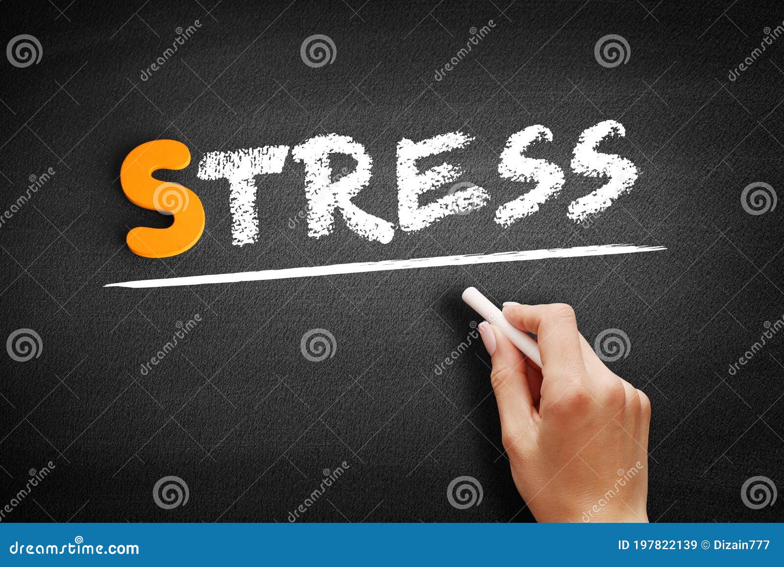 Stress text on blackboard stock image. Image of distress - 197822139