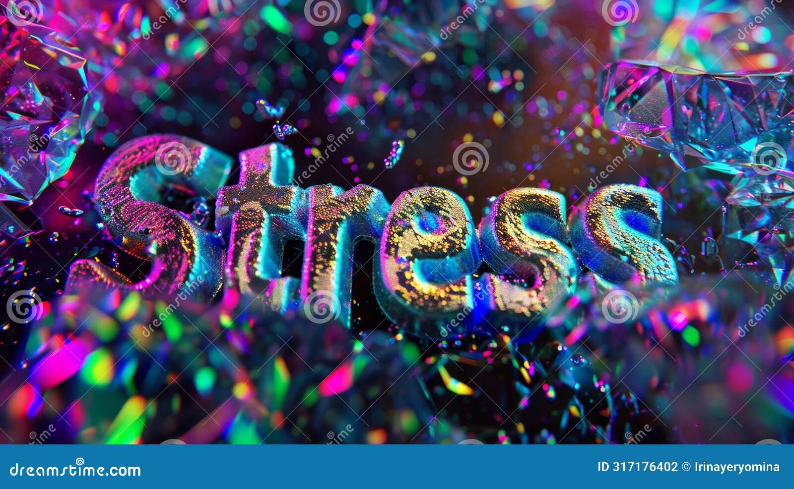 Stress Text in Psychedelic Liquid Metallic Texture Stock Photo - Image ...