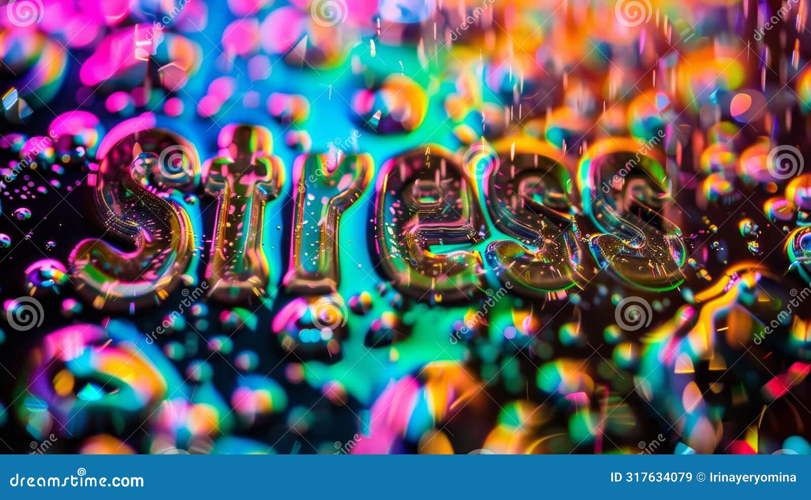 Stress Text in Psychedelic Liquid Metallic Texture Stock Image - Image ...