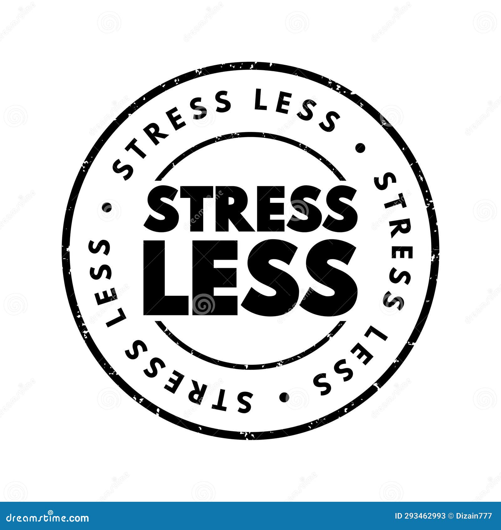 Stress less Text Stamp, Concept Background Stock Illustration ...