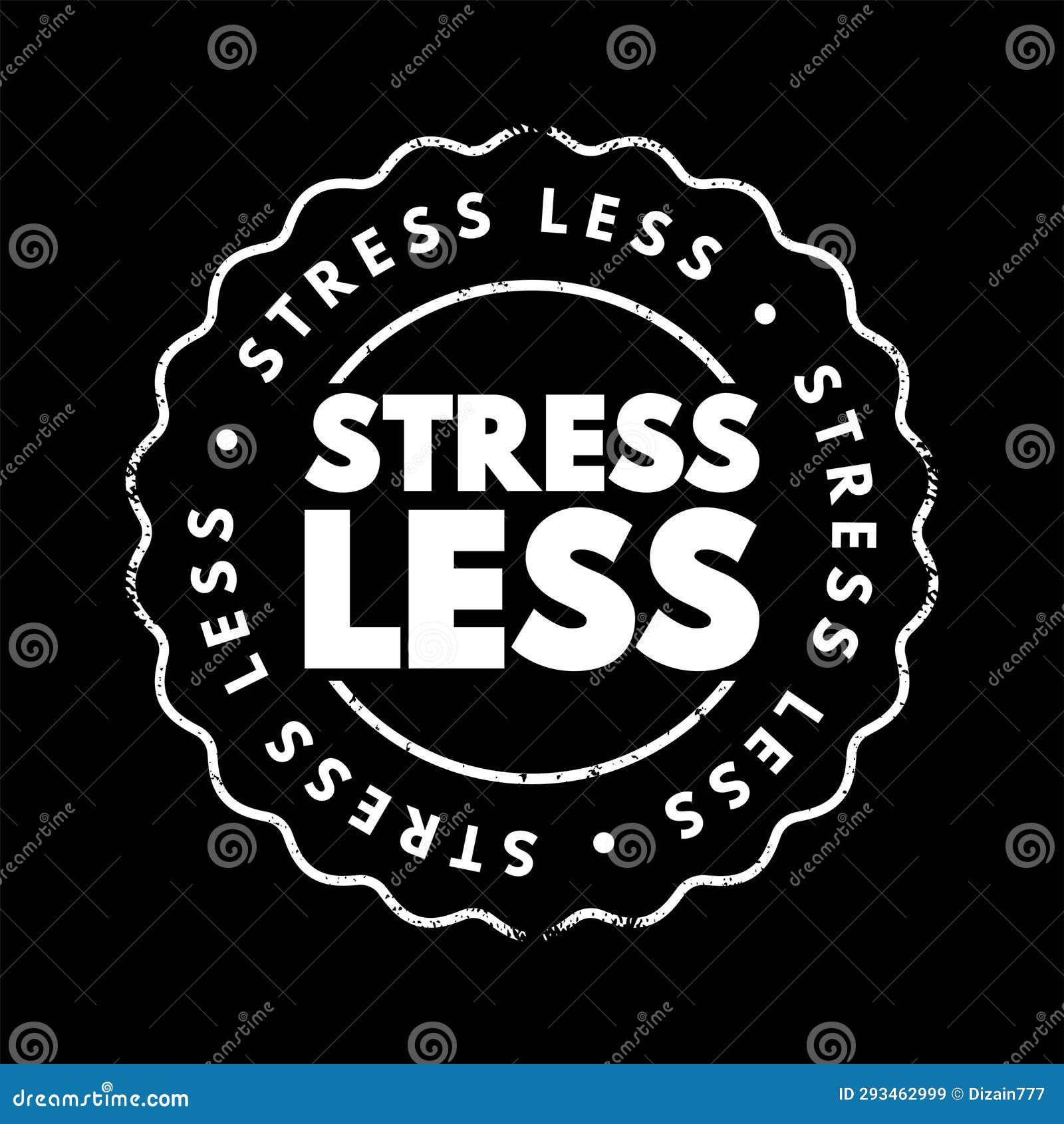 Stress less Text Stamp, Concept Background Stock Illustration ...