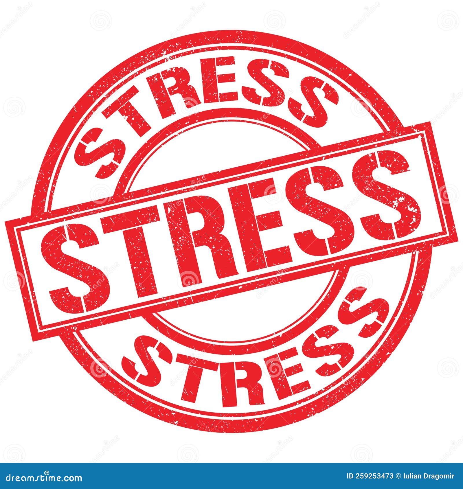 STRESS Text Written on Red Stamp Sign Stock Illustration - Illustration ...