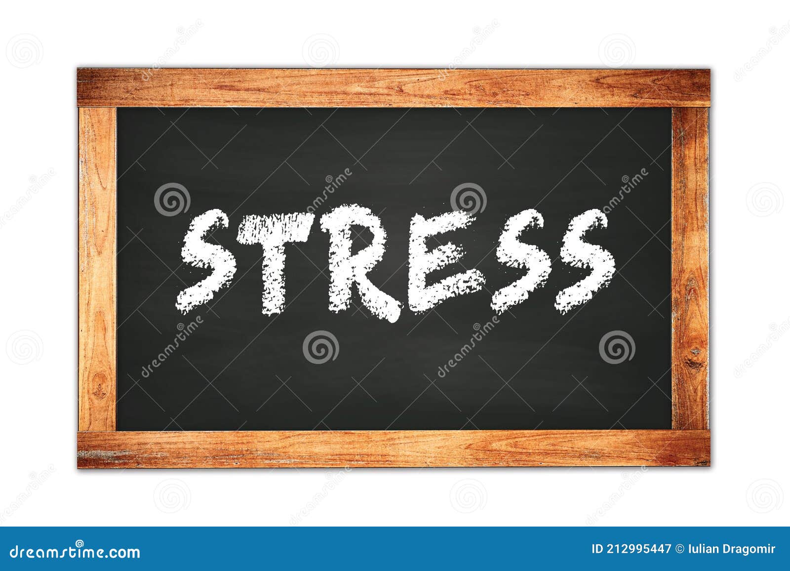 STRESS Text Written on Wooden Frame School Blackboard Stock Image ...