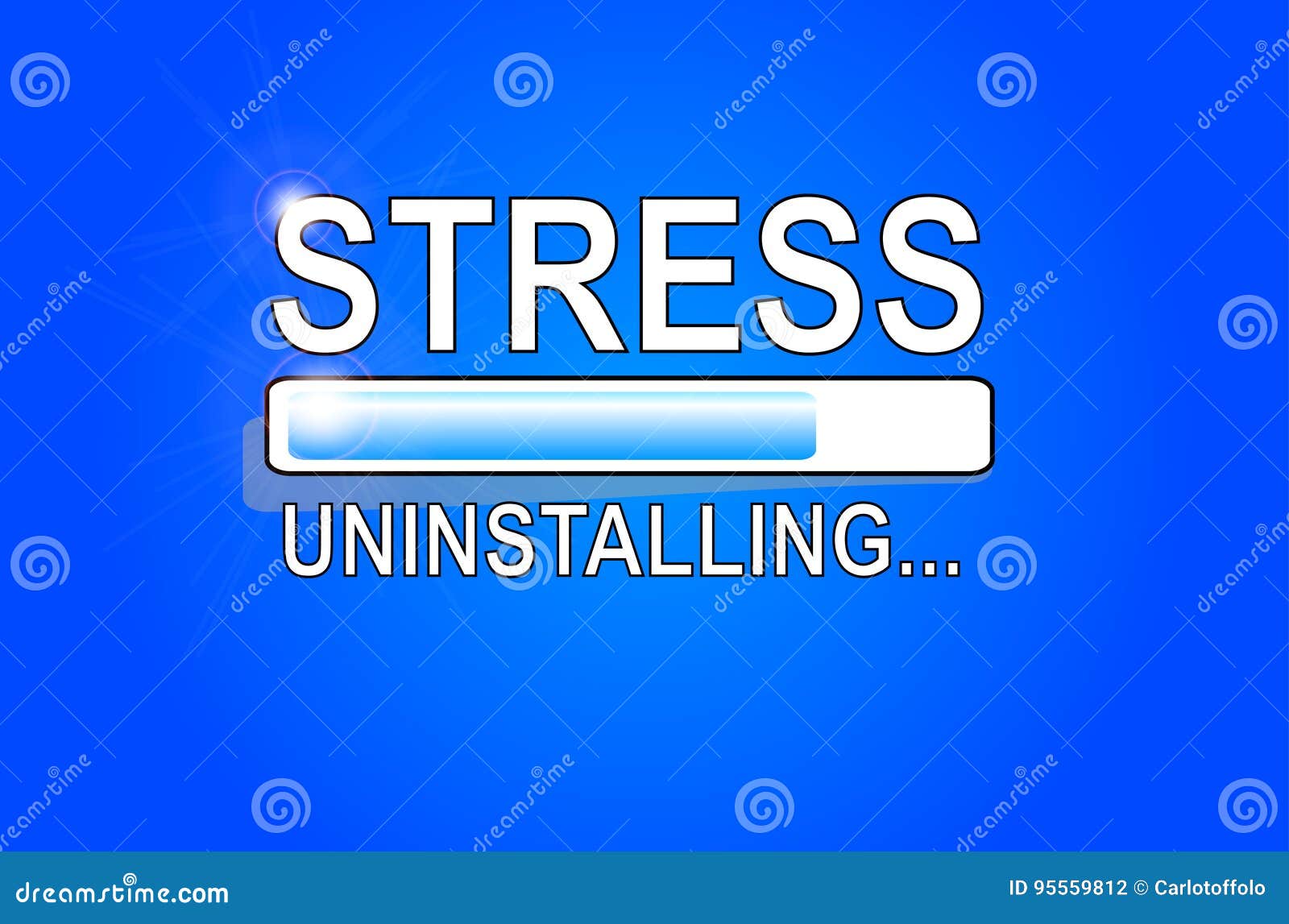 Stress Uninstalling - Progress Bar Stock Vector - Illustration of care ...