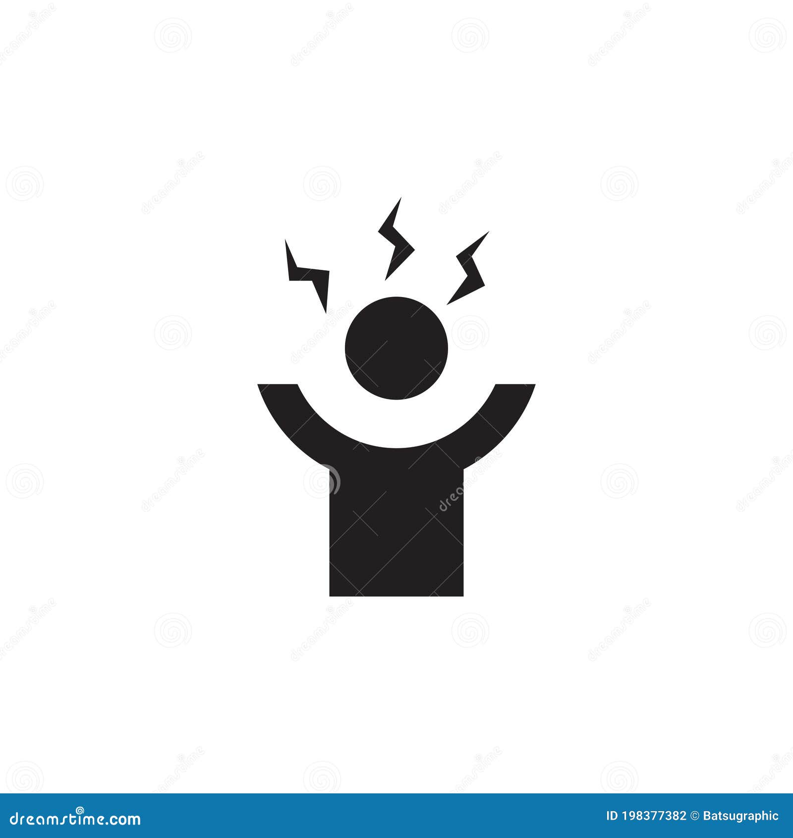 Stress Vector Icon Design Template Stock Vector - Illustration of flat ...