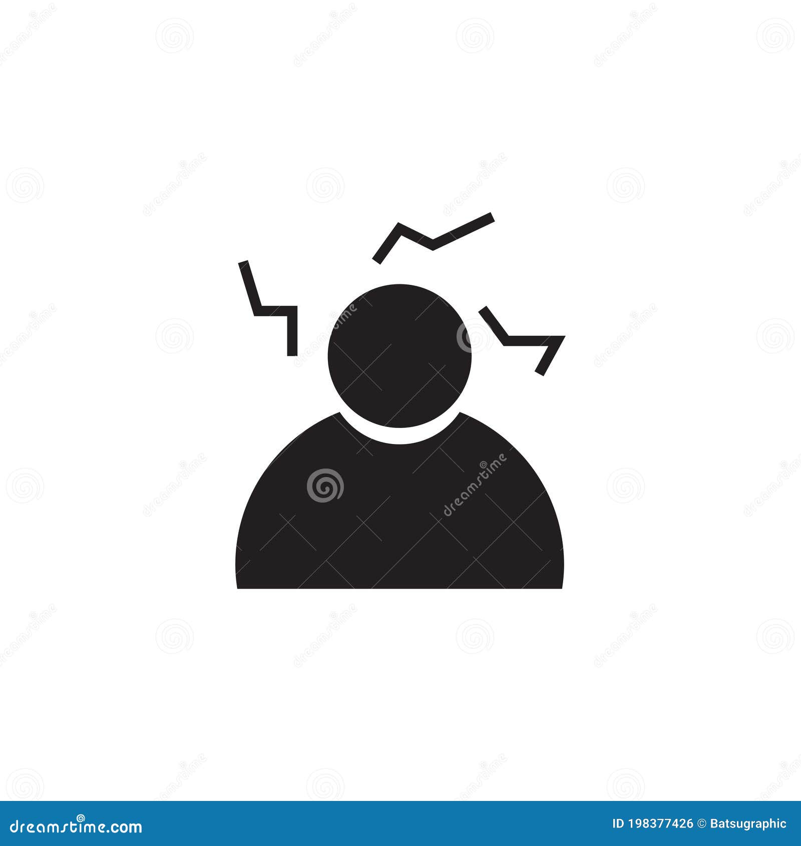 Stress Vector Icon Design Template Stock Vector - Illustration of ...