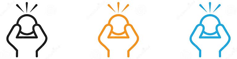 Stress Vector Logo Set Collection for Web App Ui Stock Illustration ...