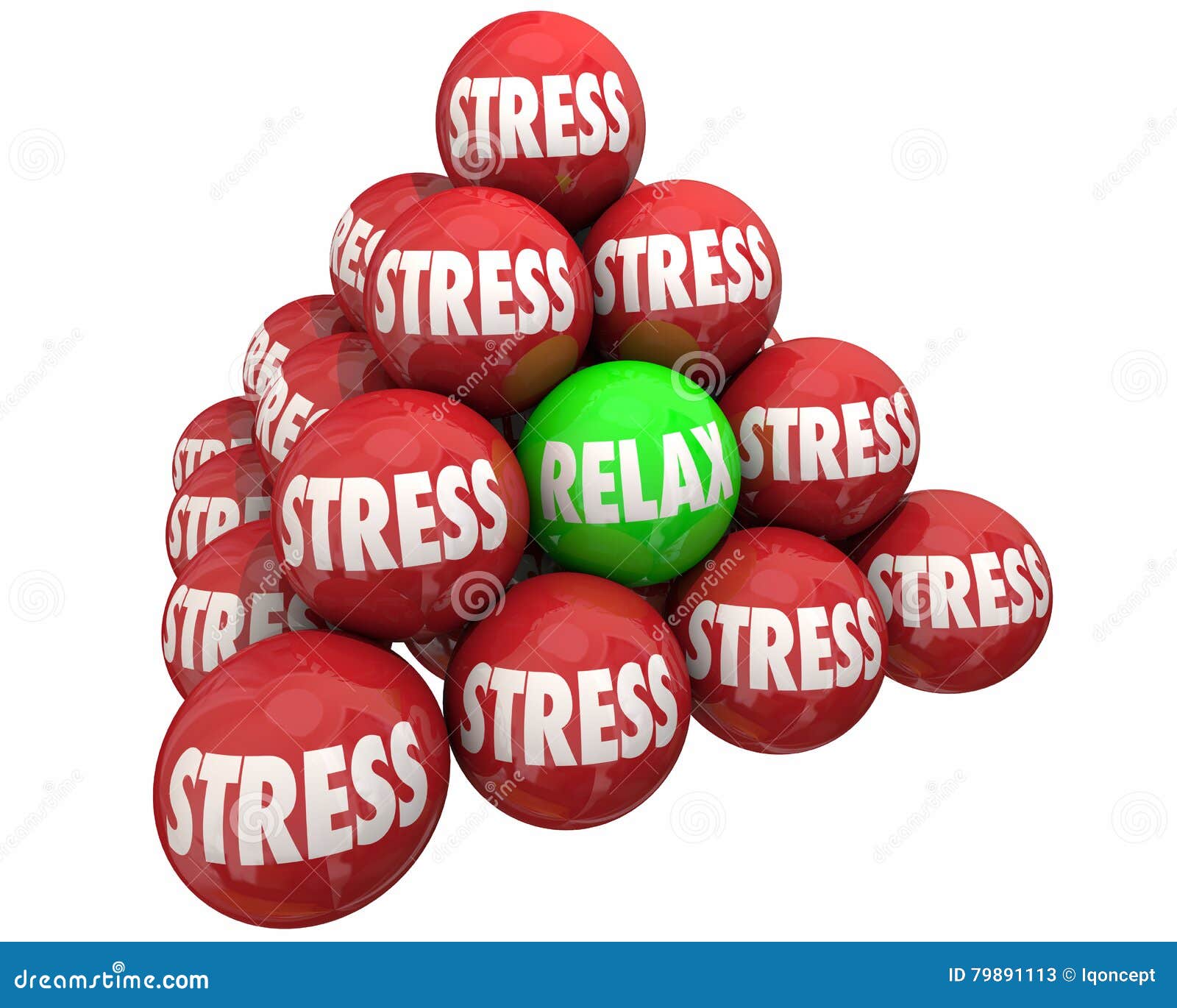 Stress Vs Relax Ball Pyramid Burdens Relief Stock Illustration ...
