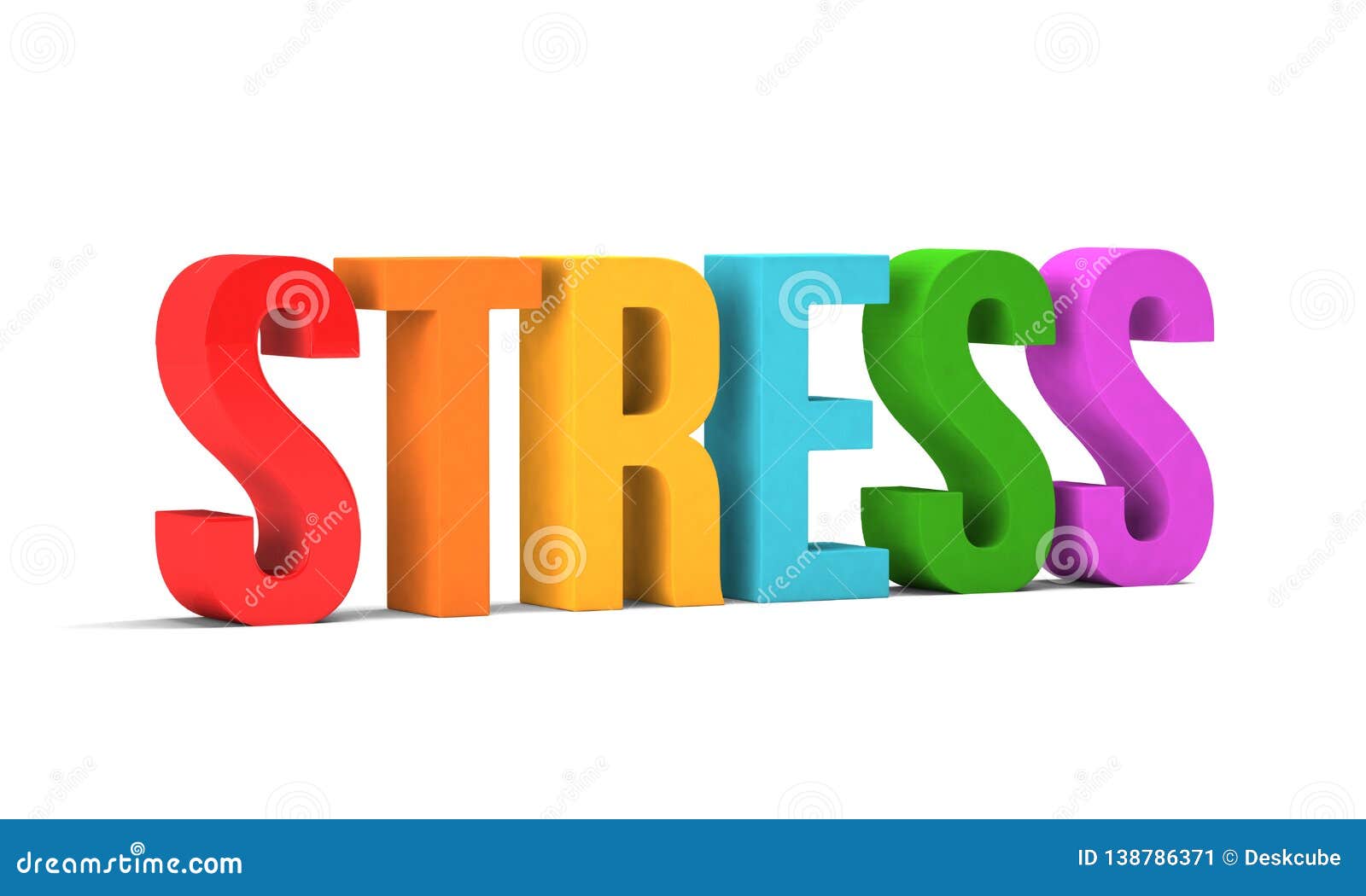 Stress Word. 3D Render Illustration in White Background Stock ...