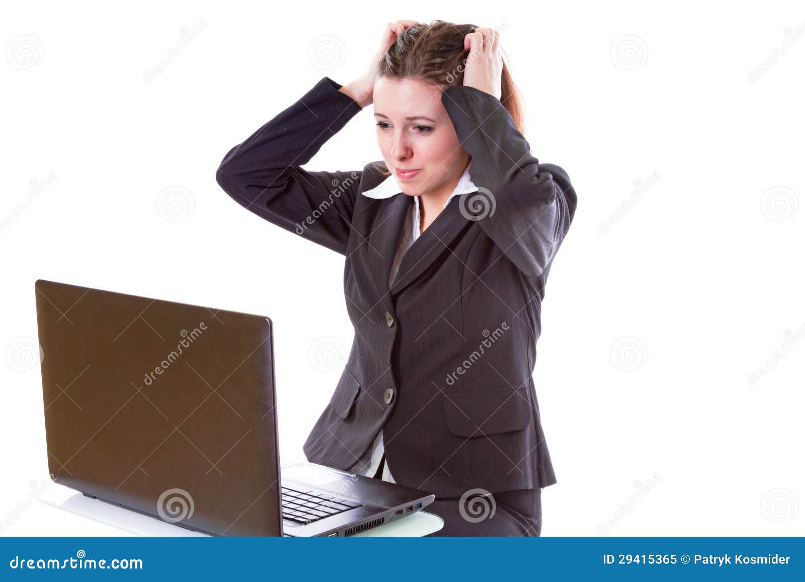 Stress at work? stock image. Image of executive, notebook - 29415365