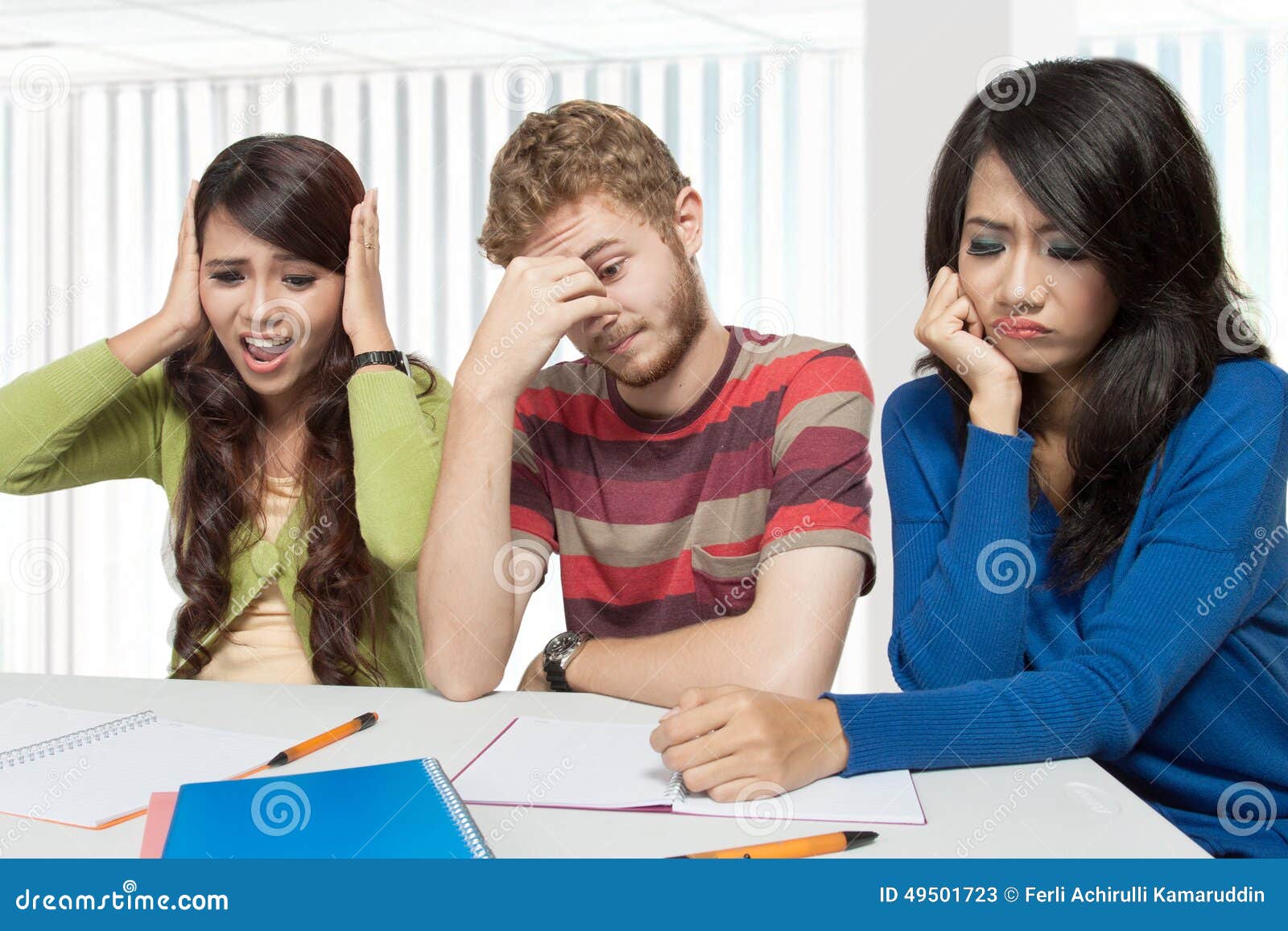 Stress young students stock image. Image of pressure - 49501723