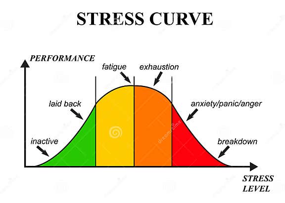 Stress Curve Chart stock vector. Illustration of diagram - 161635695
