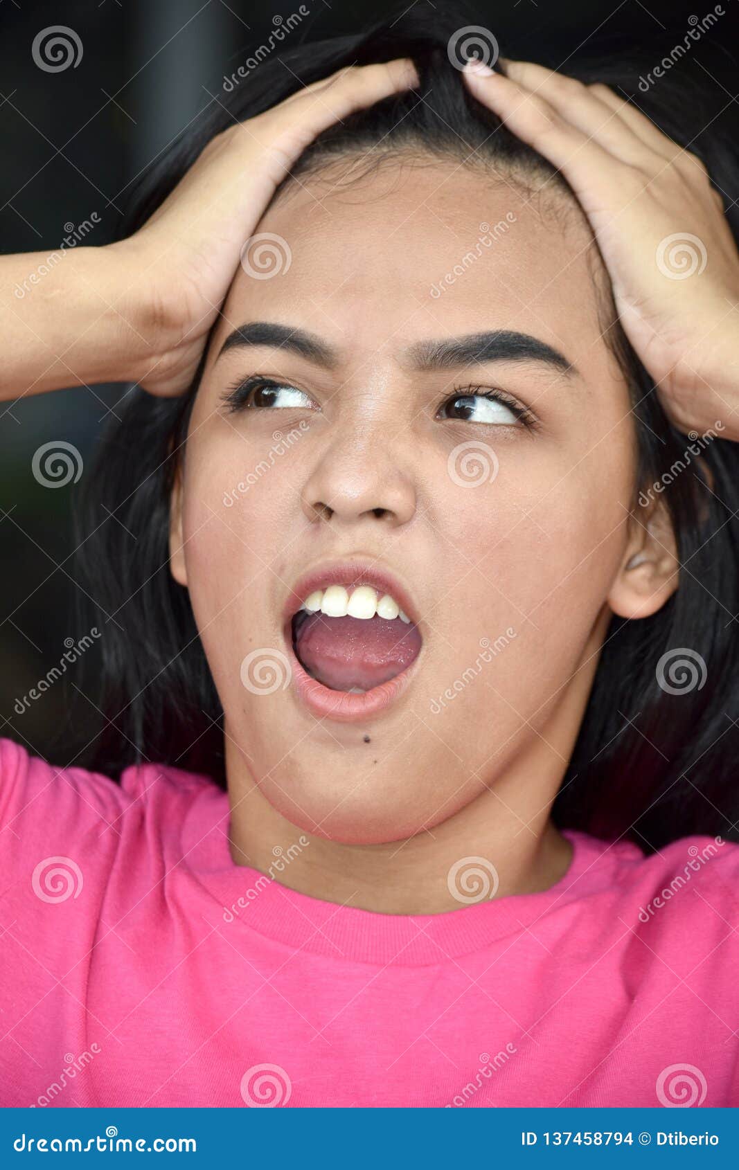 A Stressed Adult Female stock photo. Image of female - 137458794