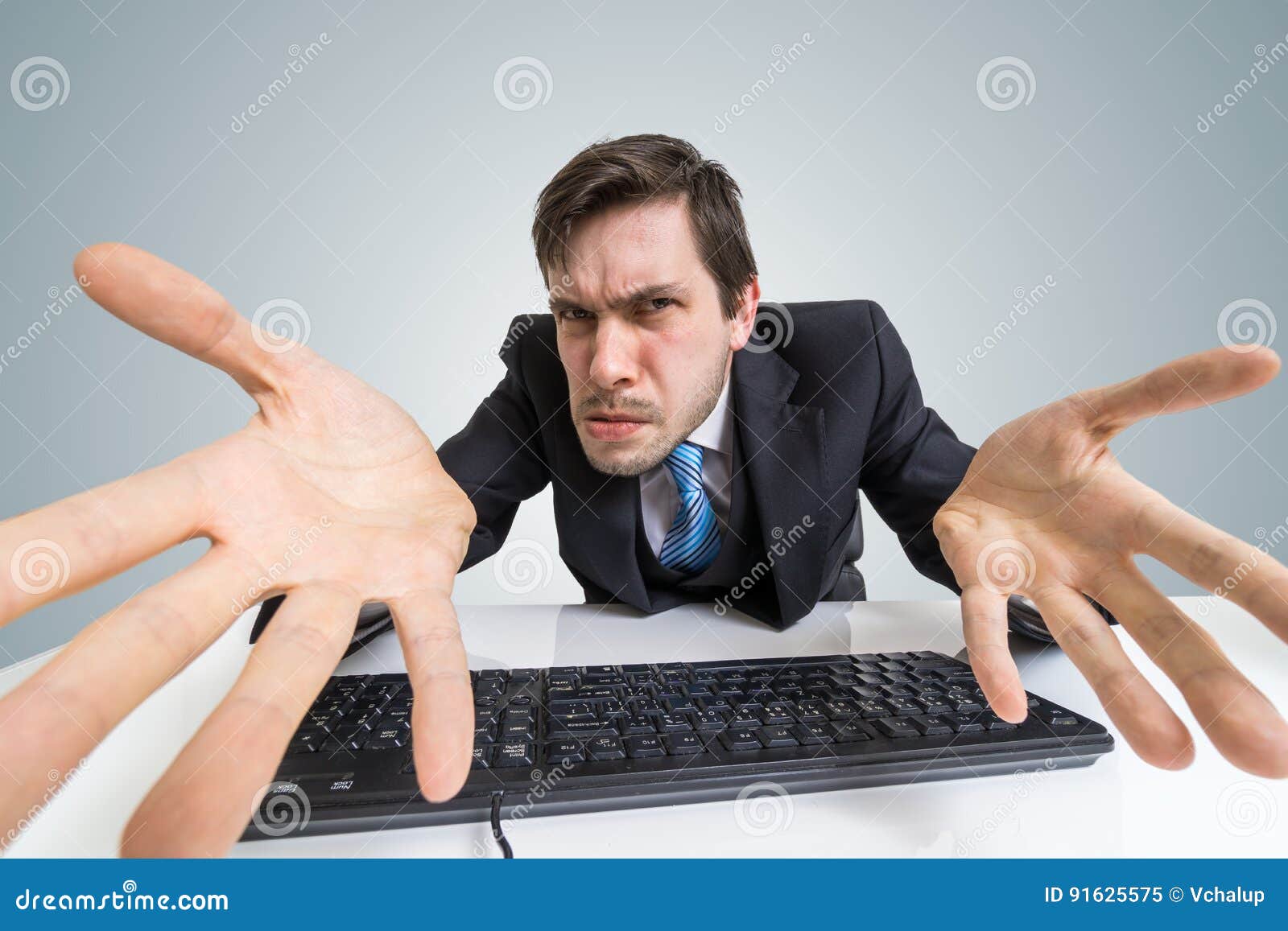 Stressed Angry and Confused Man is Working with Computer Stock Image ... Stressed Angry and Confused Man is Working with Computer Stock Image ...