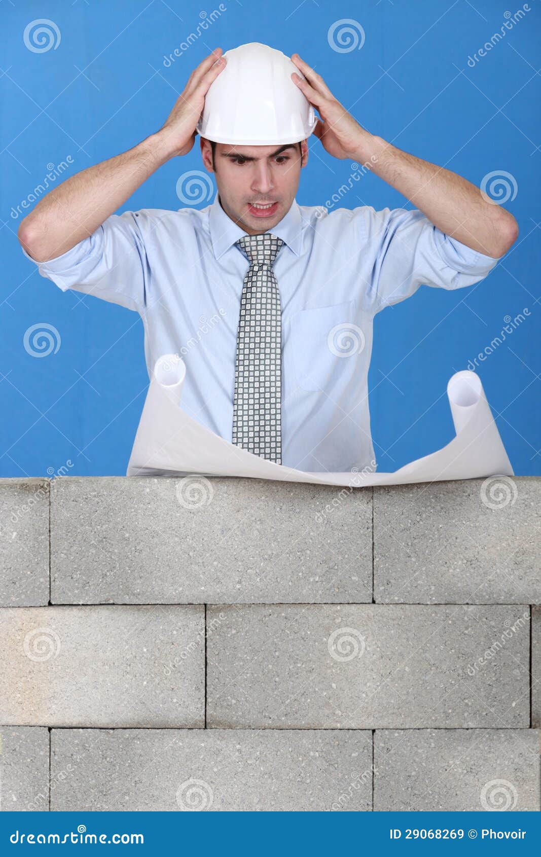 Stressed architect stock image. Image of occupation, foreman - 29068269