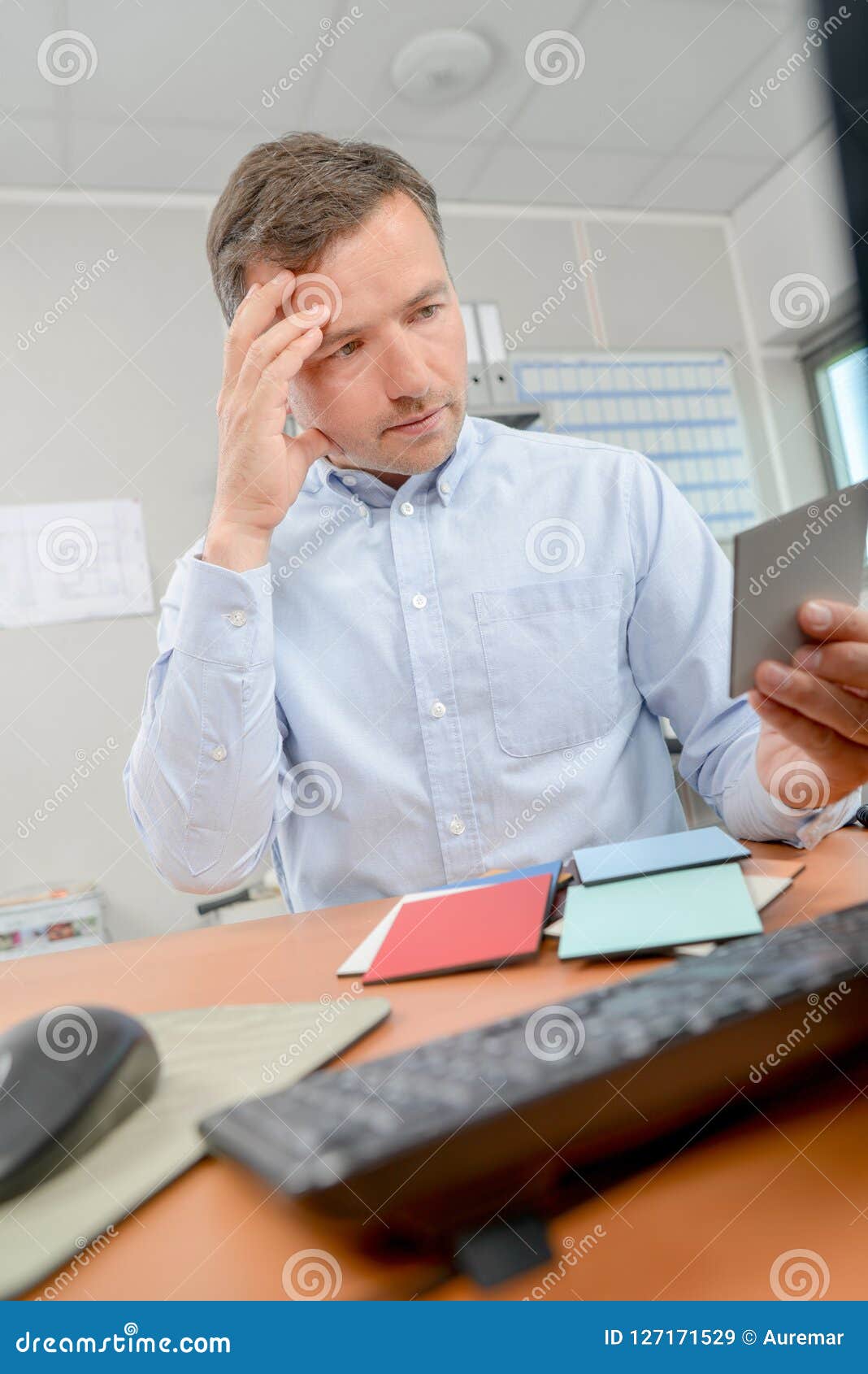 Stressed Architect Having Trouble Deciding Stock Image - Image of busy ...