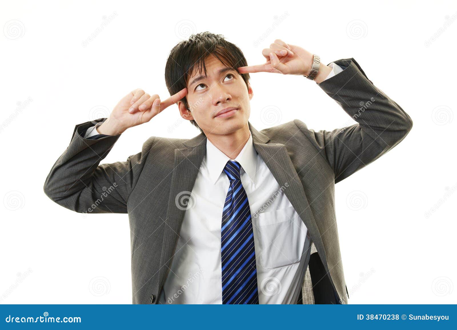 Stressed Asian businessman stock photo. Image of anxiety - 38470238