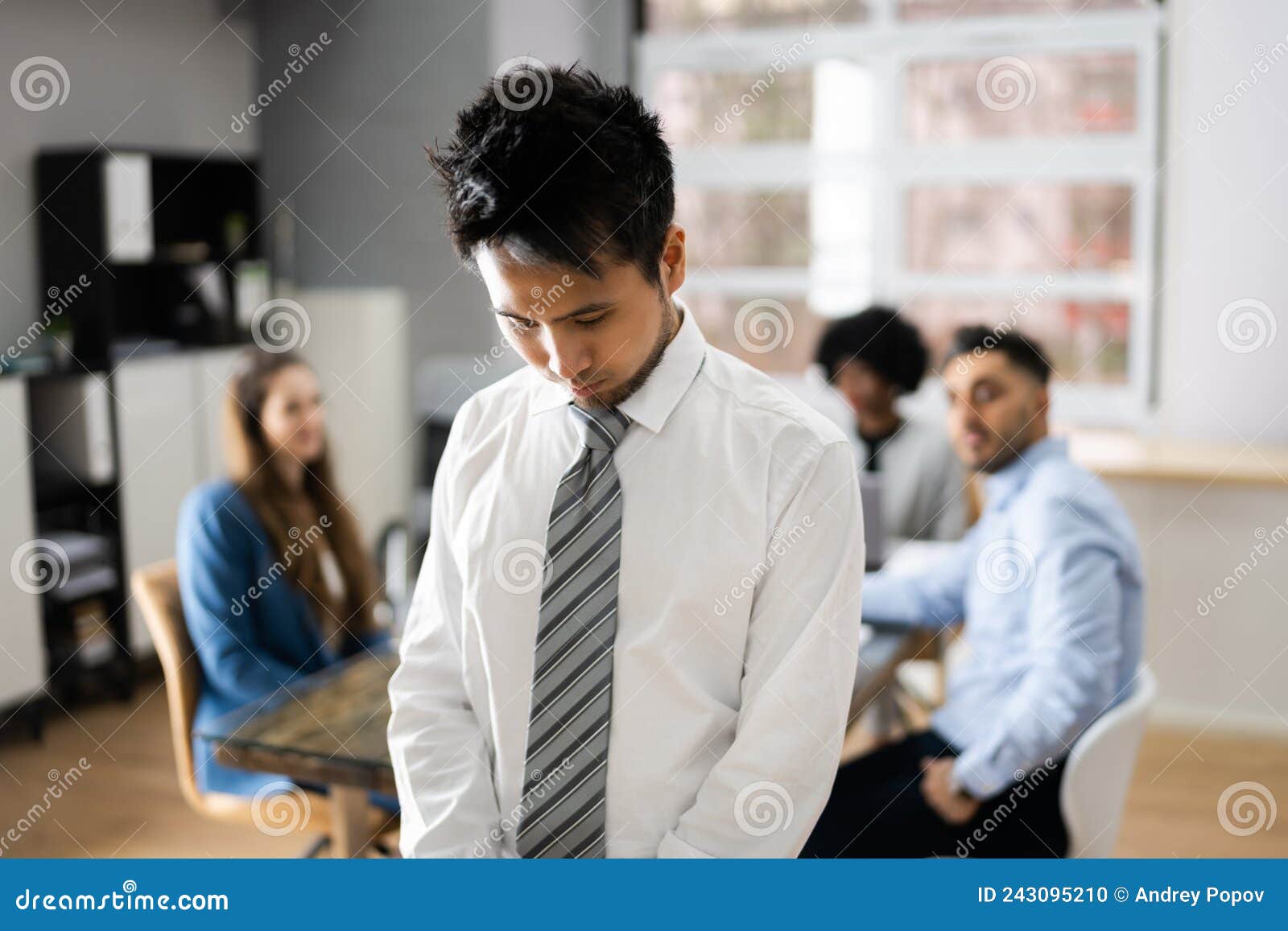 Asian Colleague Friendship At Work With Smiling Face. Happiness Two ...