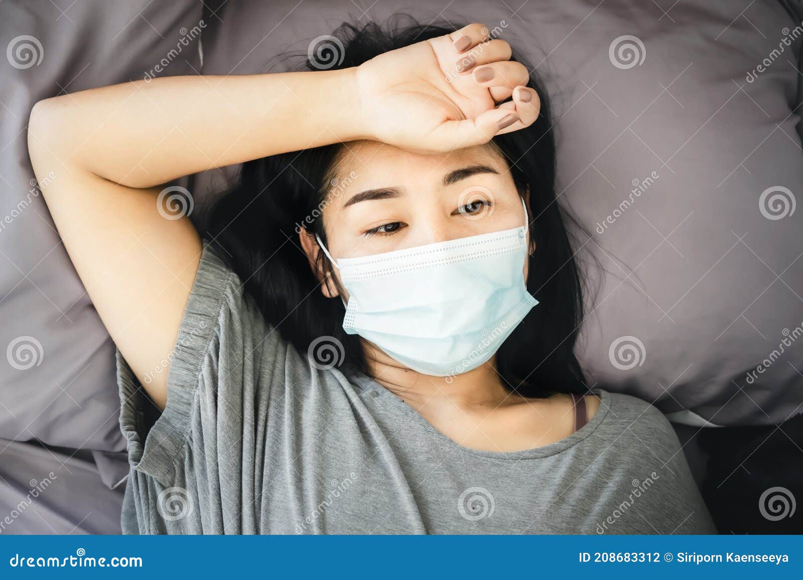 Mask Lying On The Balcony With House In The Background Stock Image ...