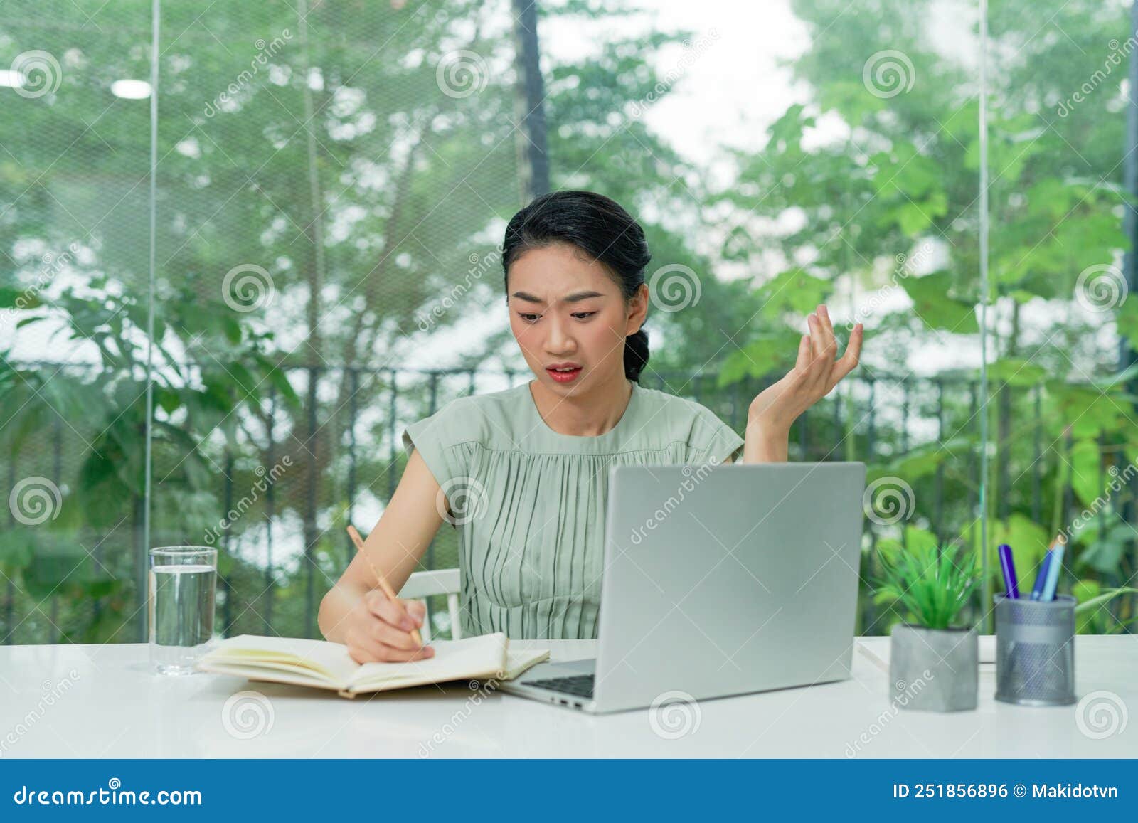 Stressed Attractive Lady Annoyed by Hard Work Task or System Crash ...