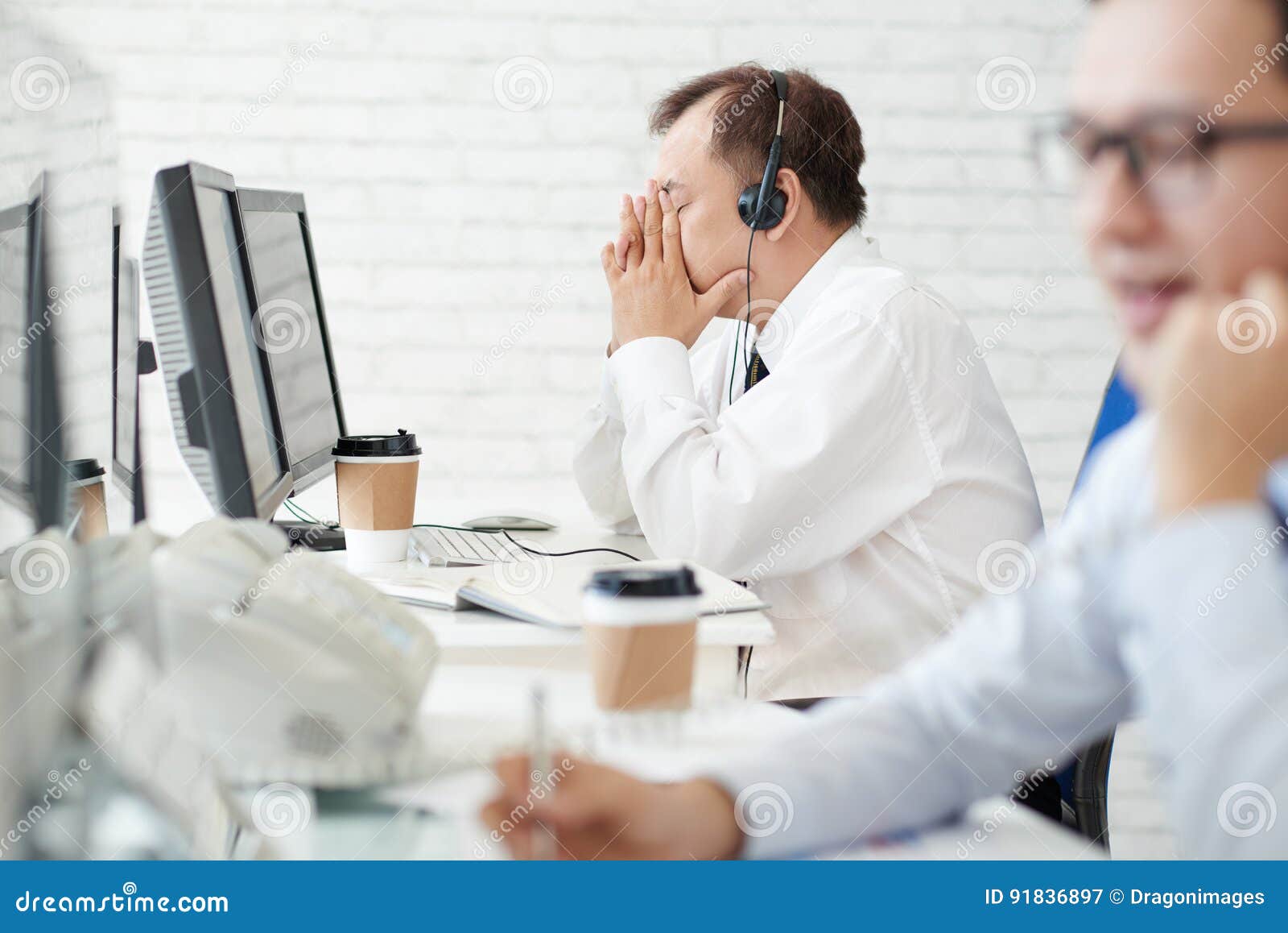 Stressed broker stock image. Image of working, frustration - 91836897