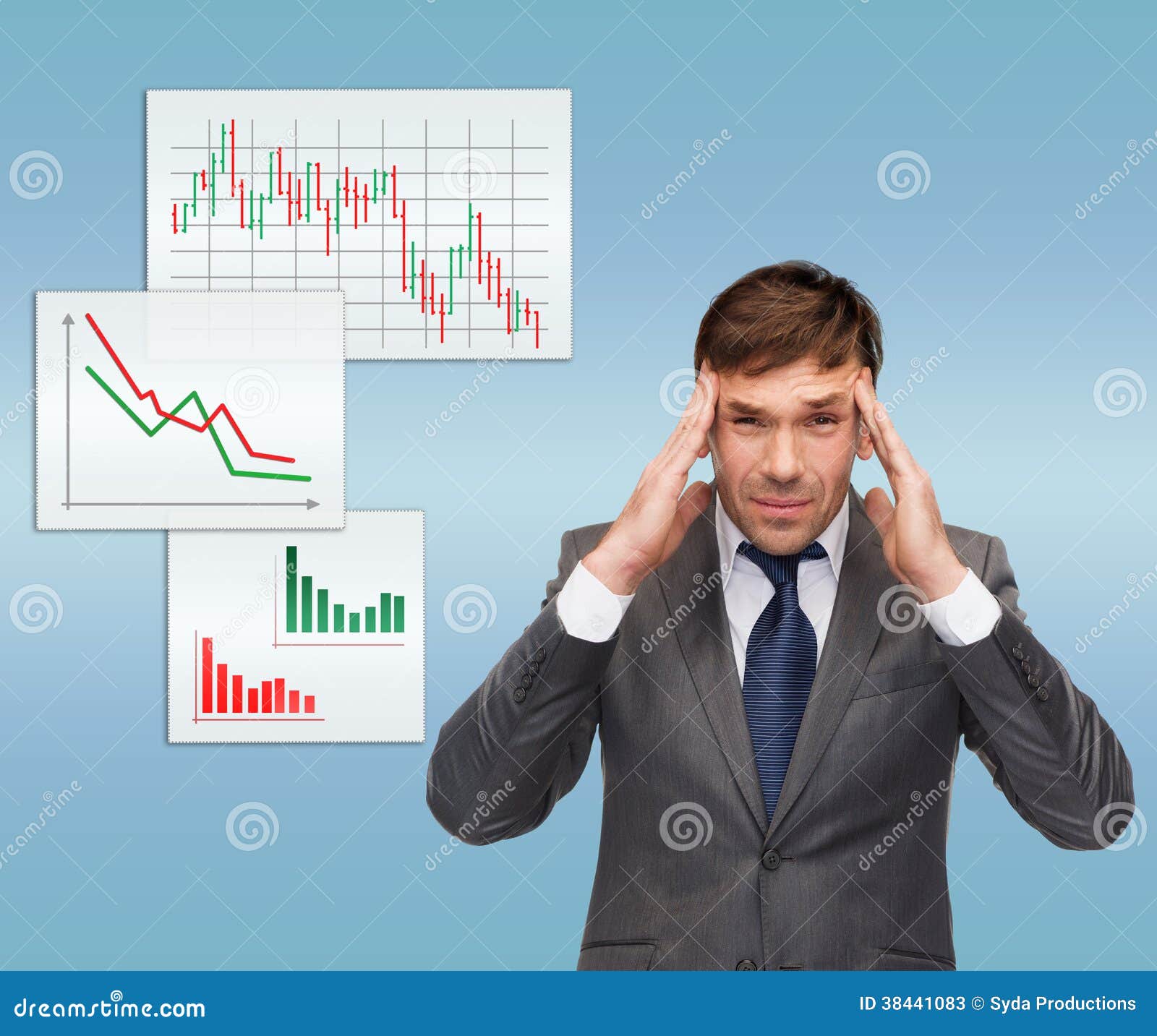 Stressed Buisnessman or Teacher Having Headache Stock Image - Image of ...