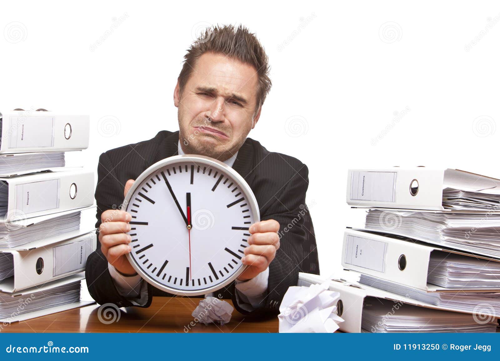 Stressed Business Man Cries in Office Stock Photo - Image of frustrated ...