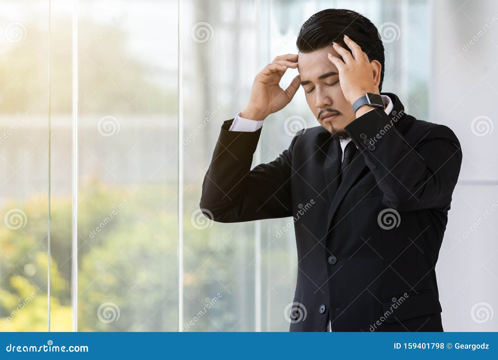 Stressed Business Man Thinking about Problem in Office Stock Photo ...