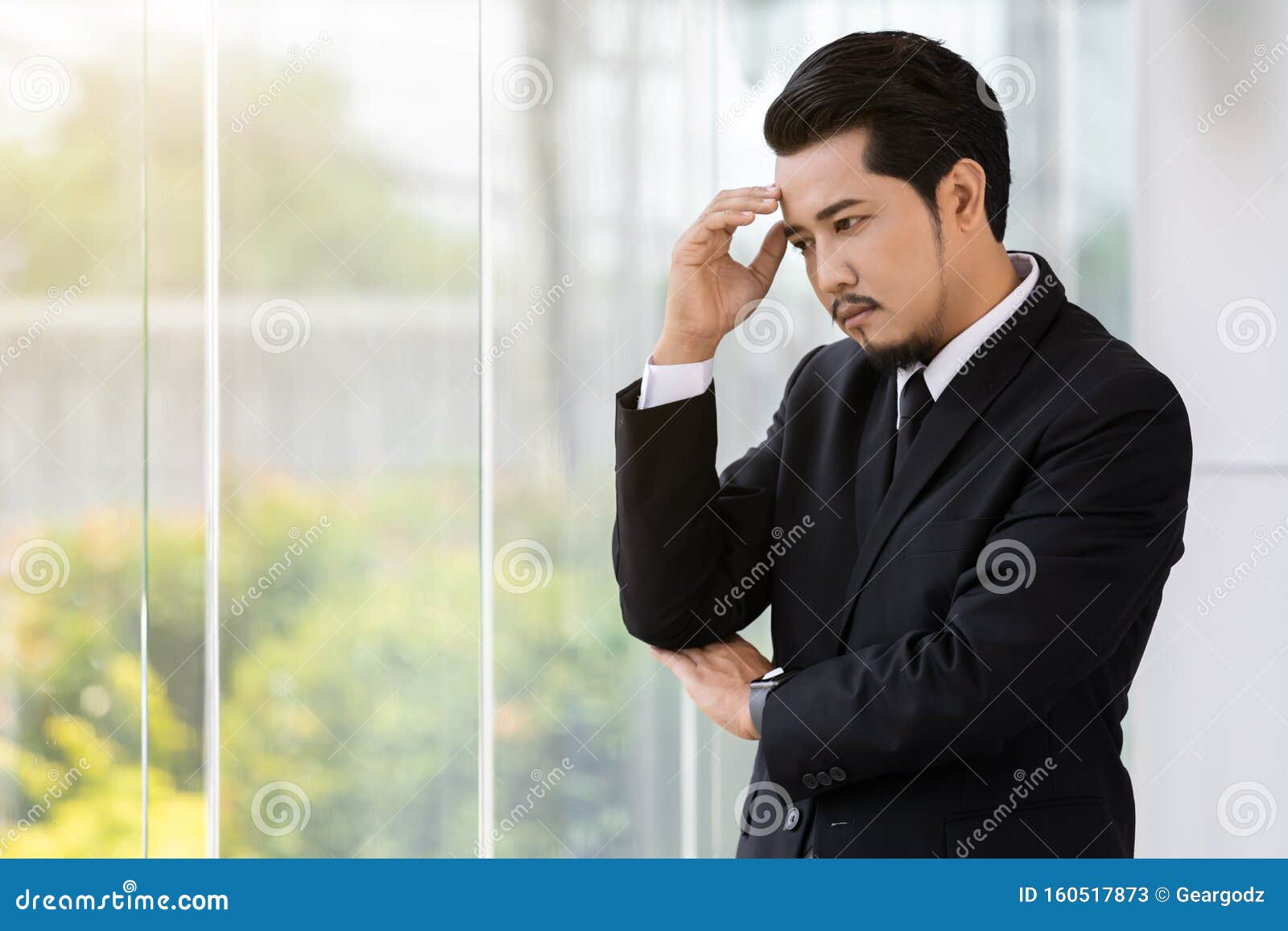 Stressed Business Man Thinking about Problem in Office Stock Image ...