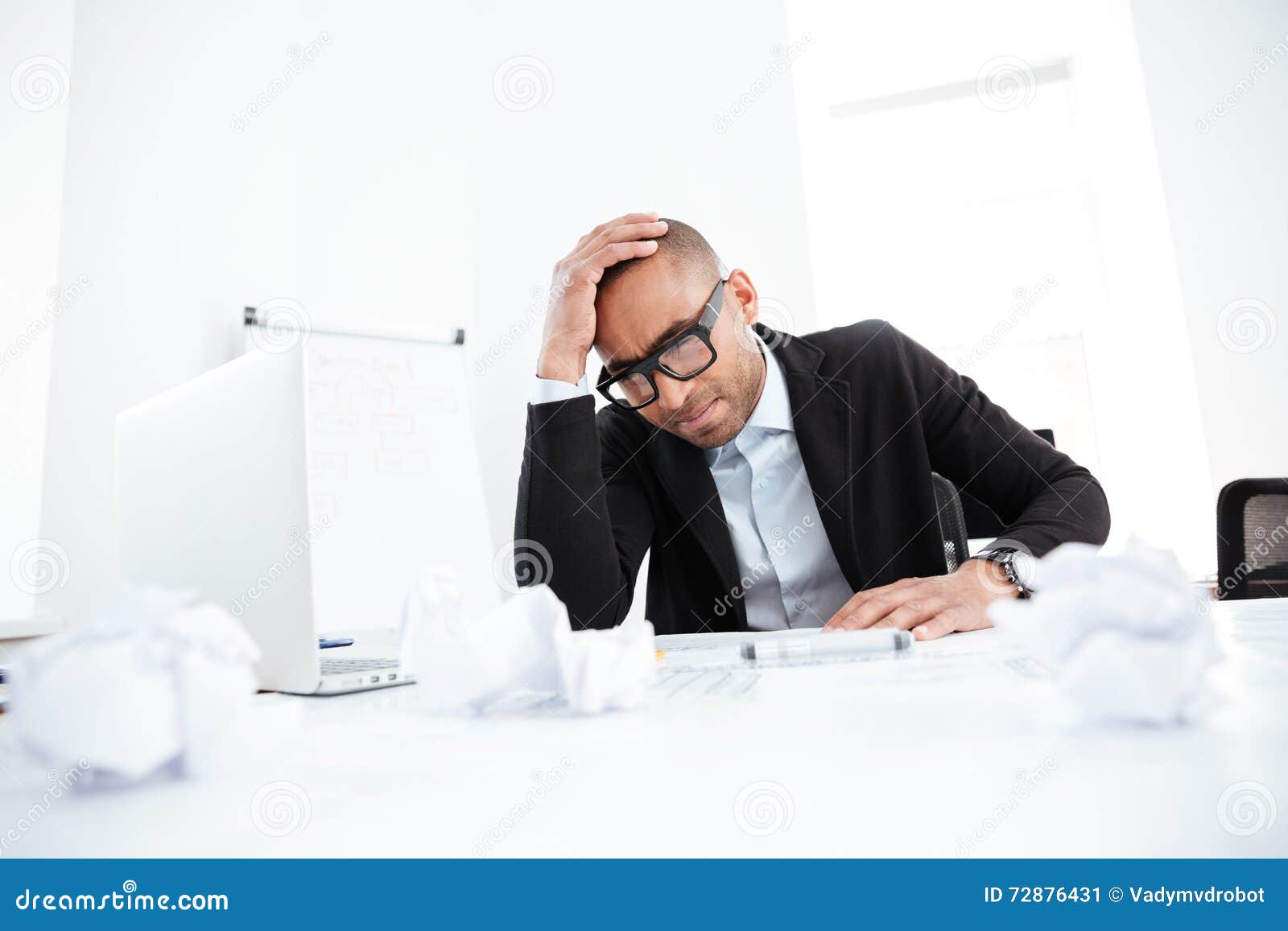 Stressed Business Man with Work Problems in the Office Stock Image ...