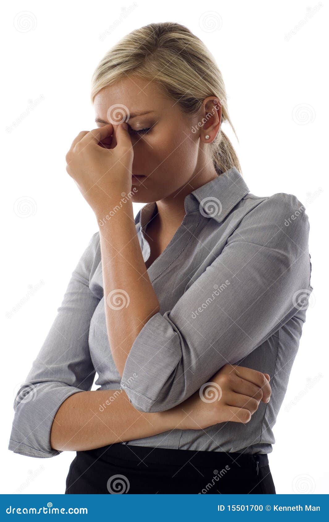 Stressed business woman stock photo. Image of alone, ladies - 15501700