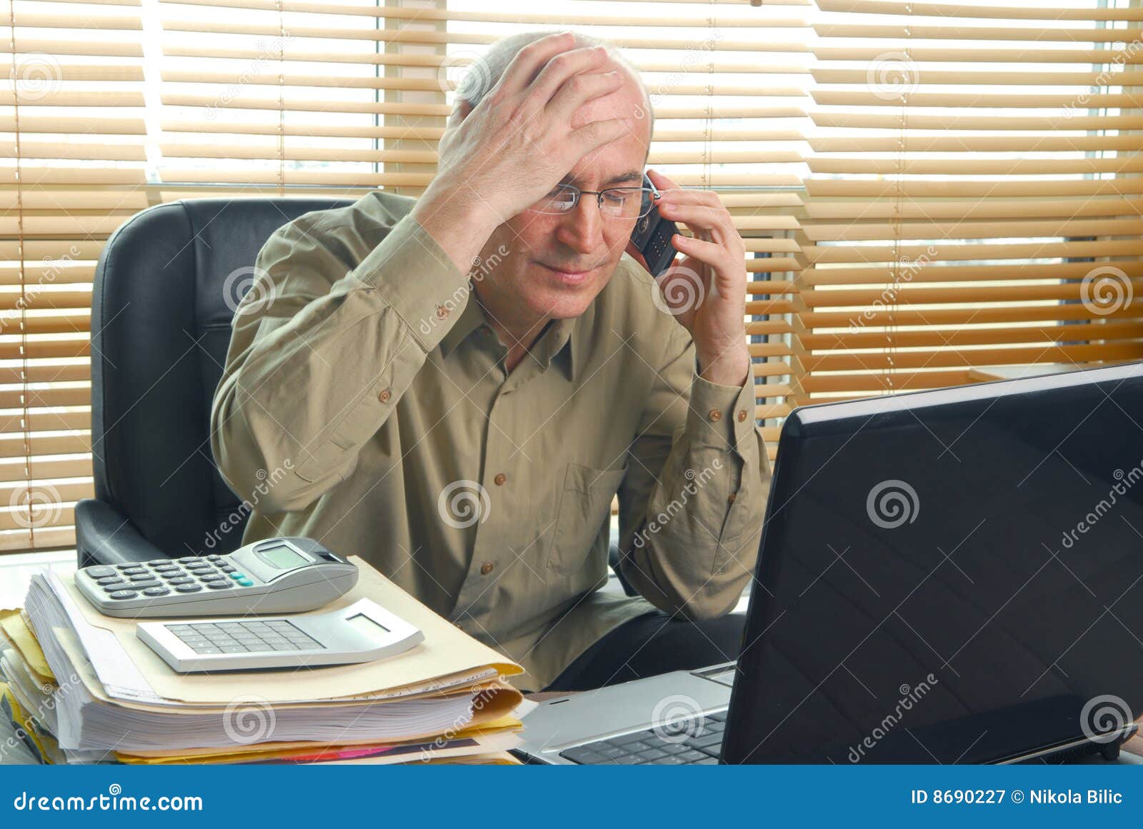 Stressed businessman stock image. Image of shirt, business - 8690227