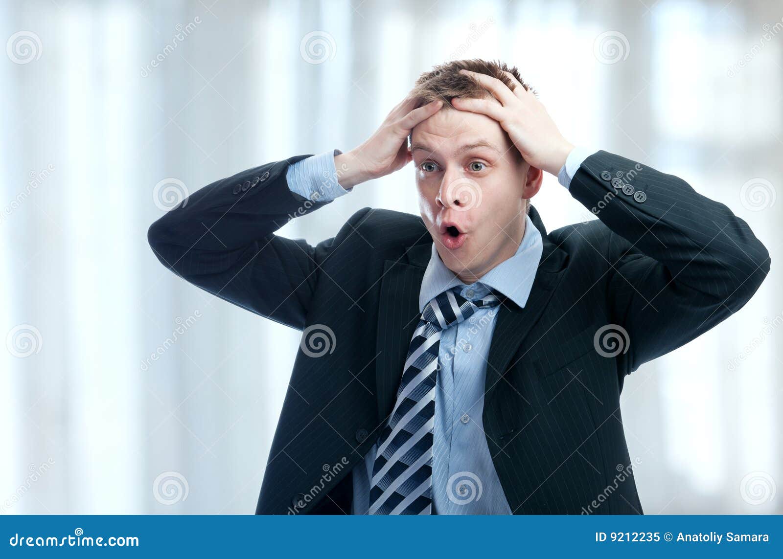 Stressed businessman stock image. Image of emotional, human - 9212235