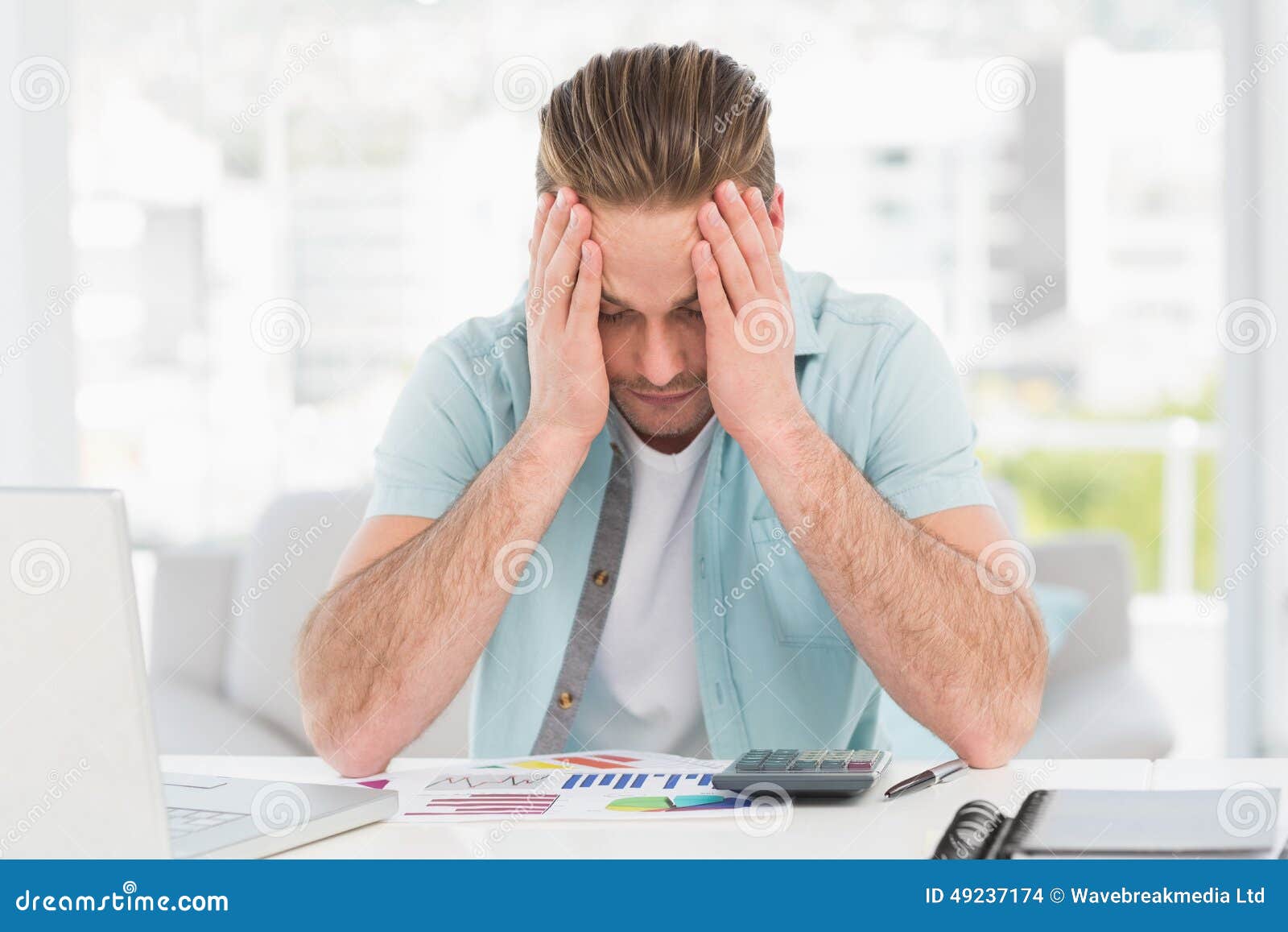 Businessman Covering His Face With Hand, Bald Man In Suit Making ... Businessman Covering His Face With Hand, Bald Man In Suit Making ...