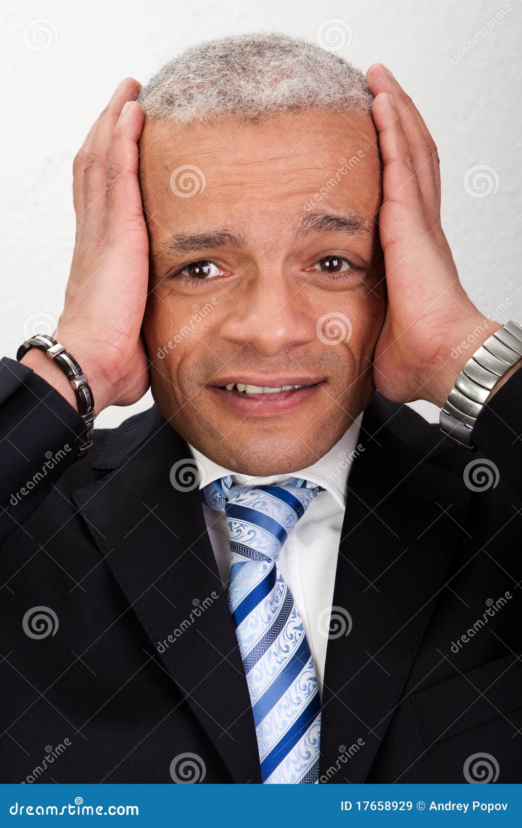 Stressed Businessman Man with Headache Stock Image - Image of face ...