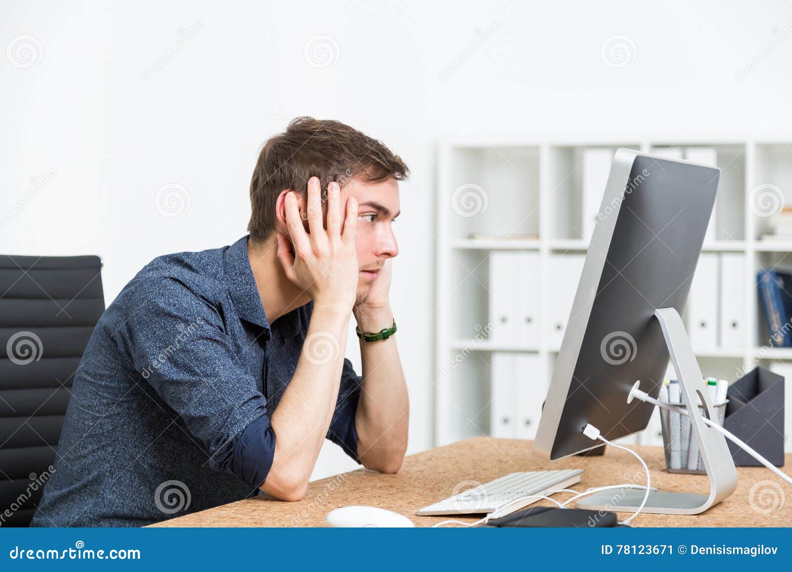 Stressed Businessman in Office Stock Image - Image of firm, idea: 78123671