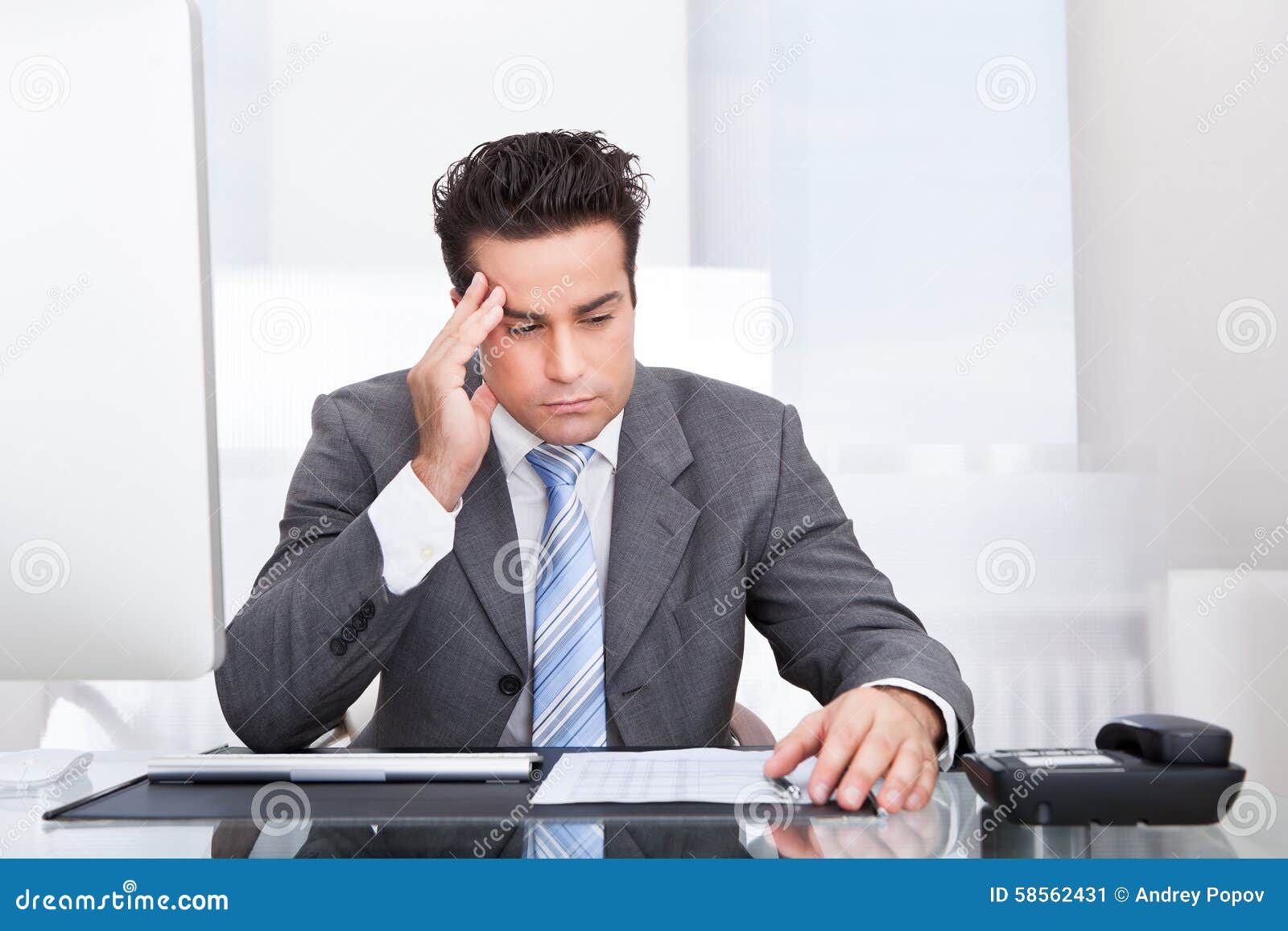Stressed Businessman stock image. Image of boss, diet - 58562431