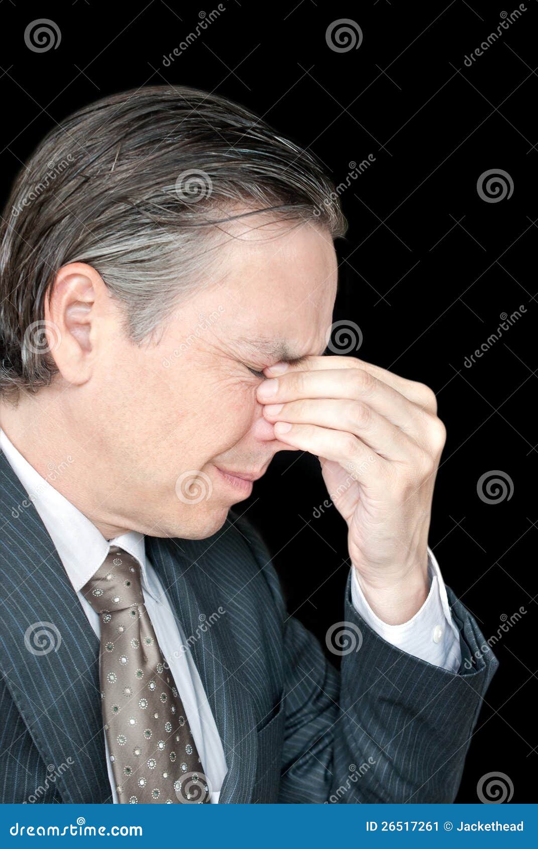 Stressed Businessman, Side View Stock Image - Image of worried, stylish ...