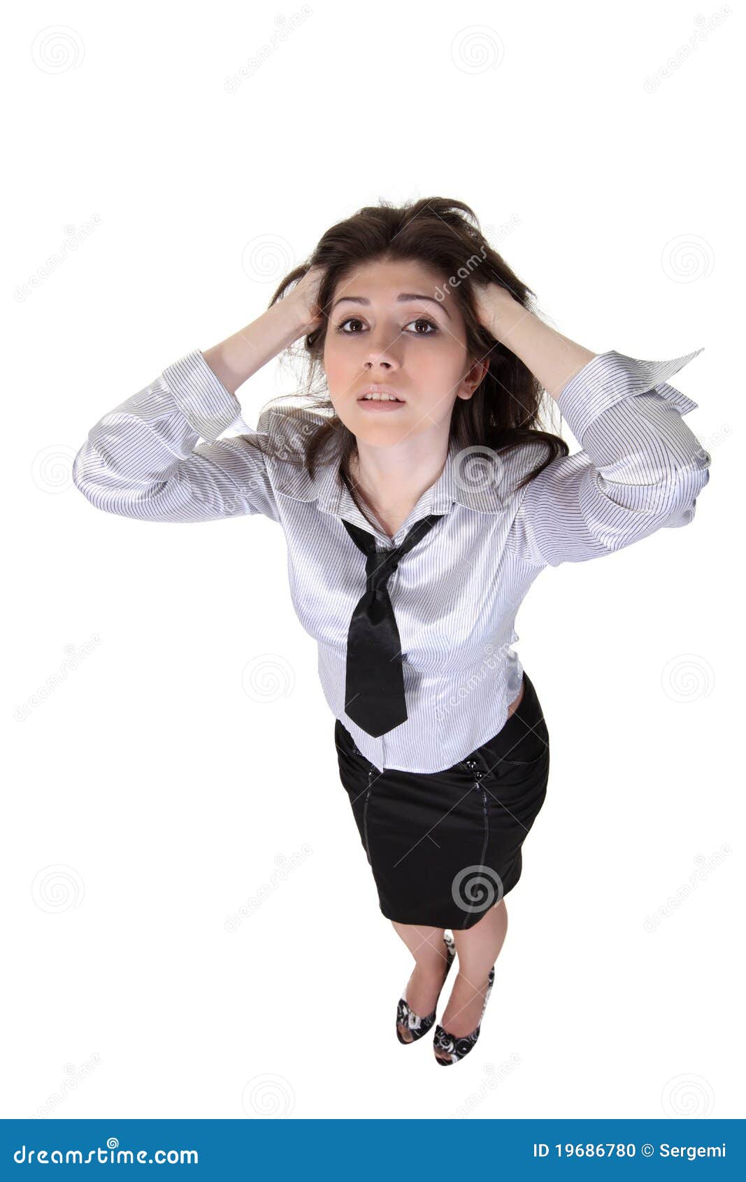 Stressed businesswoman stock photo. Image of beautiful - 19686780