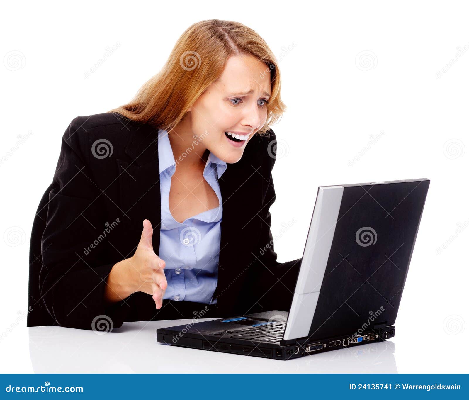 Stressed businesswoman stock image. Image of pretty, executive - 24135741