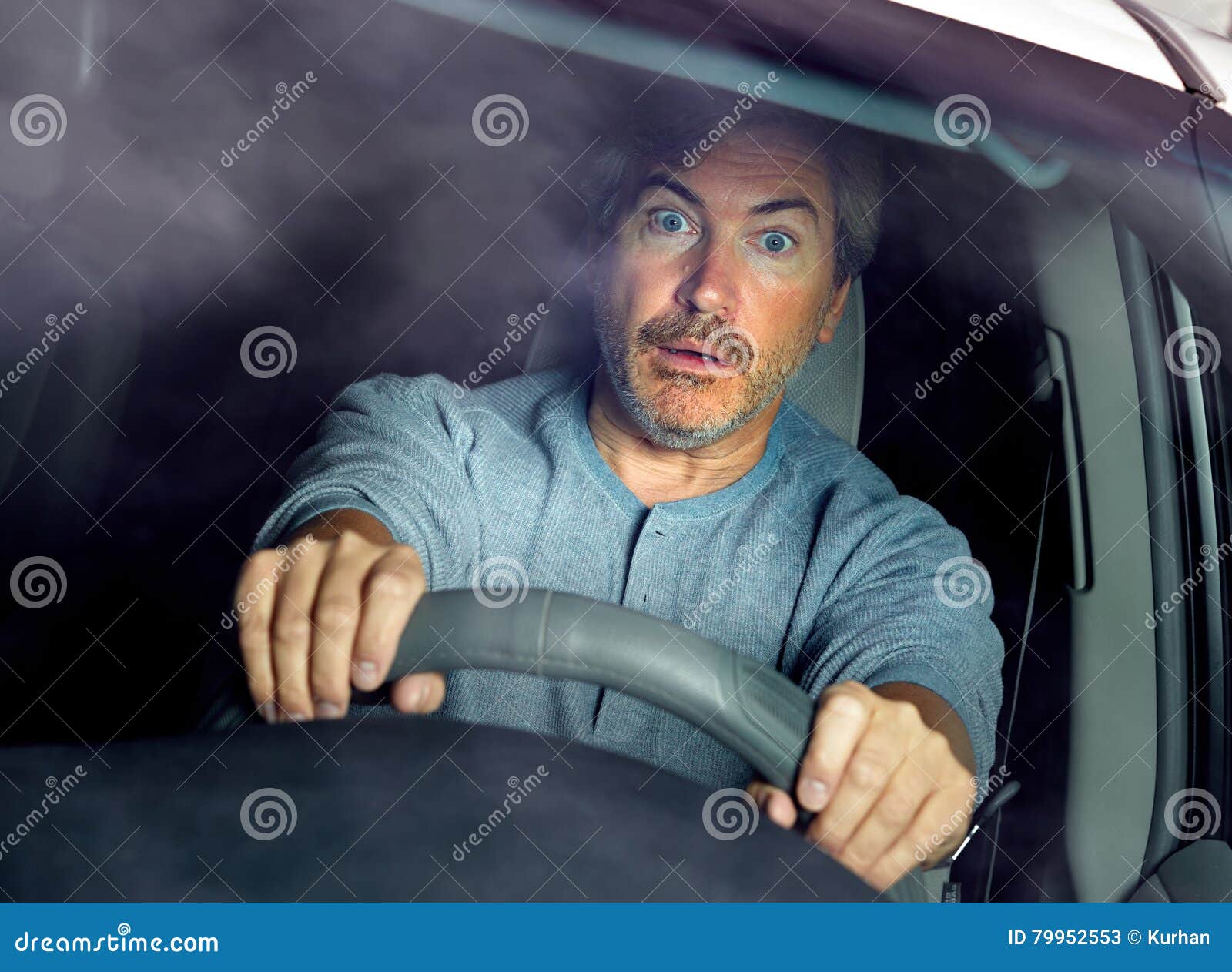 Stressed car driver. stock image. Image of automobile - 79952553
