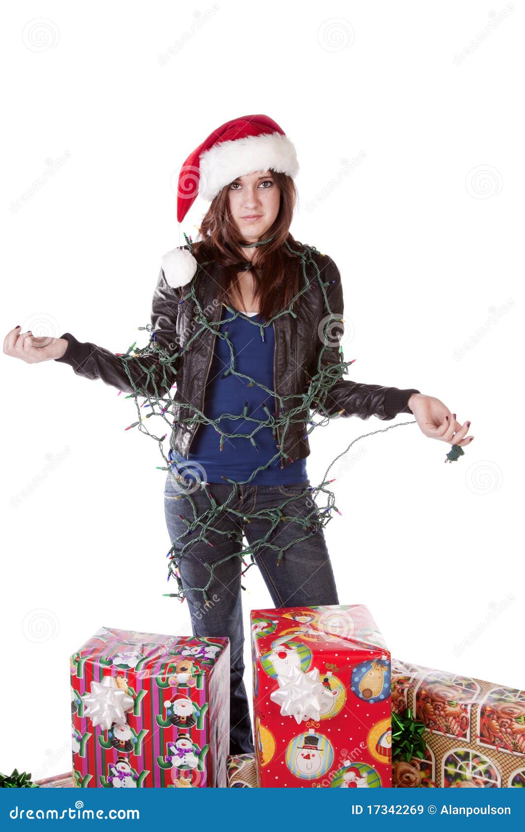 Stressed Christmas stock image. Image of lights, celebrate - 17342269