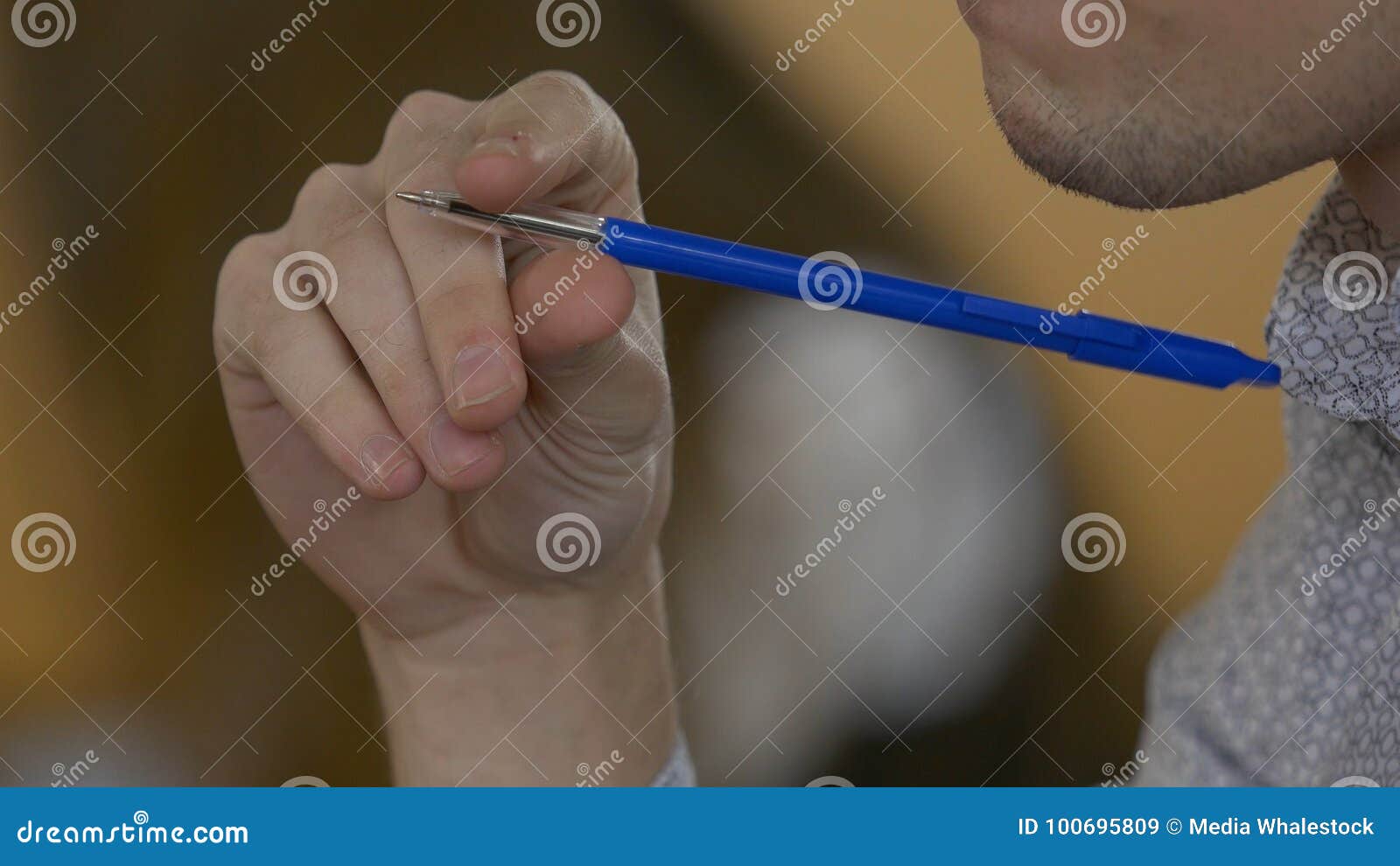 Stressed College Student for Exam in Classroom. Man Worried in the Exam ...