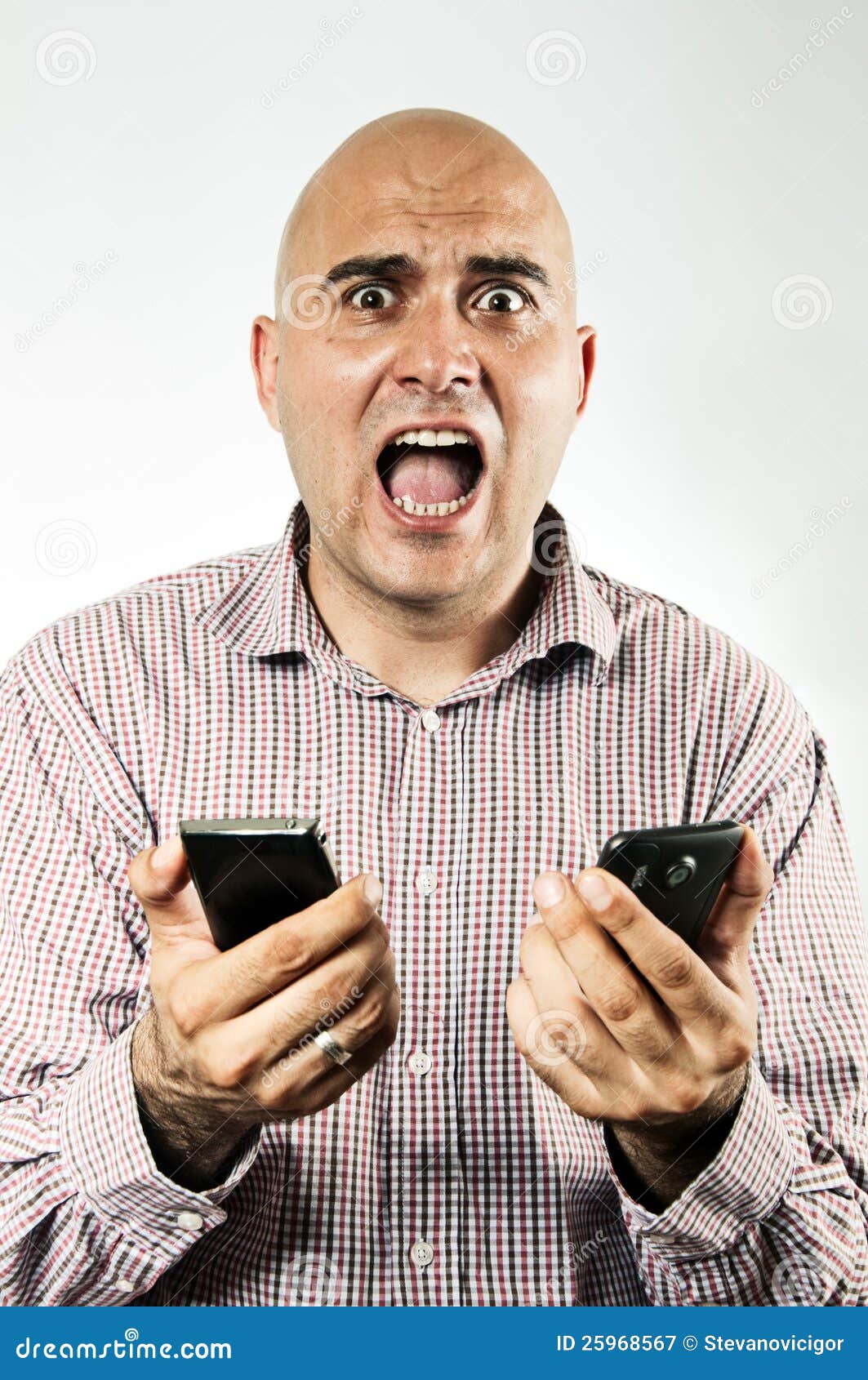 Stressed communication stock image. Image of adult, scream - 25968567
