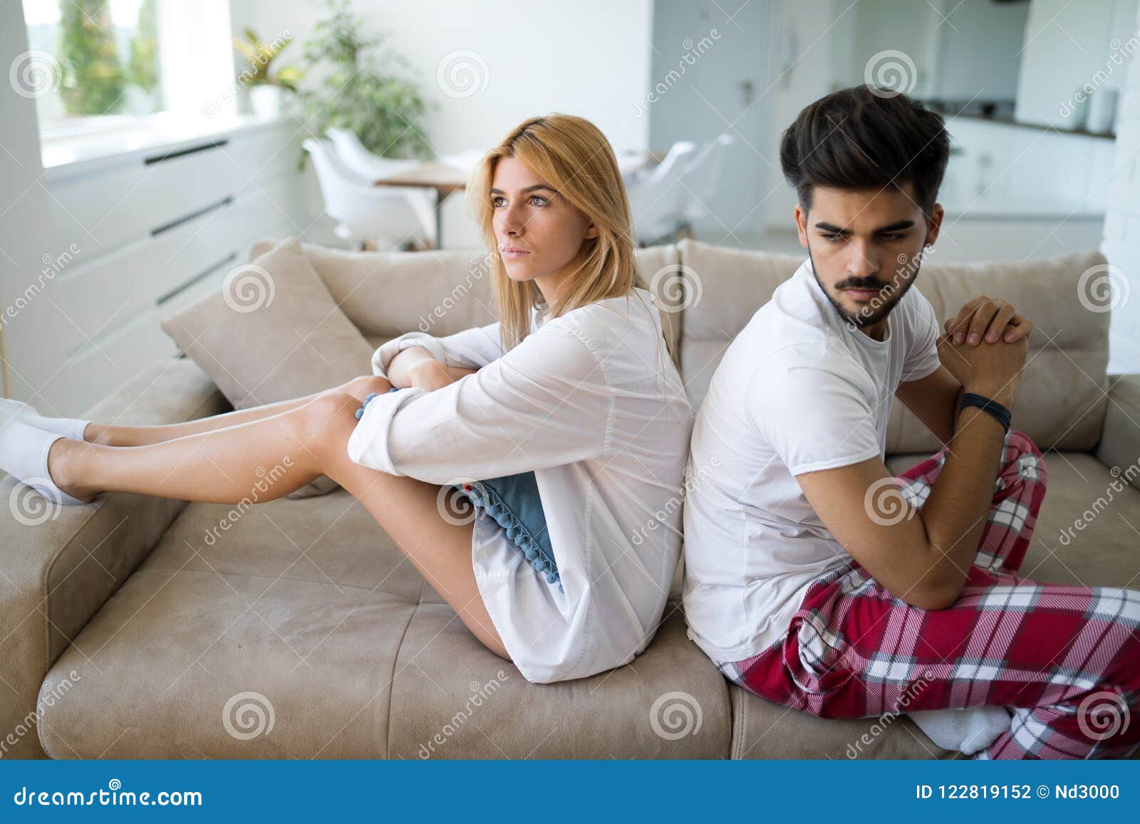 Stressed Couple Arguing and Having Marriage Problems Stock Photo ...