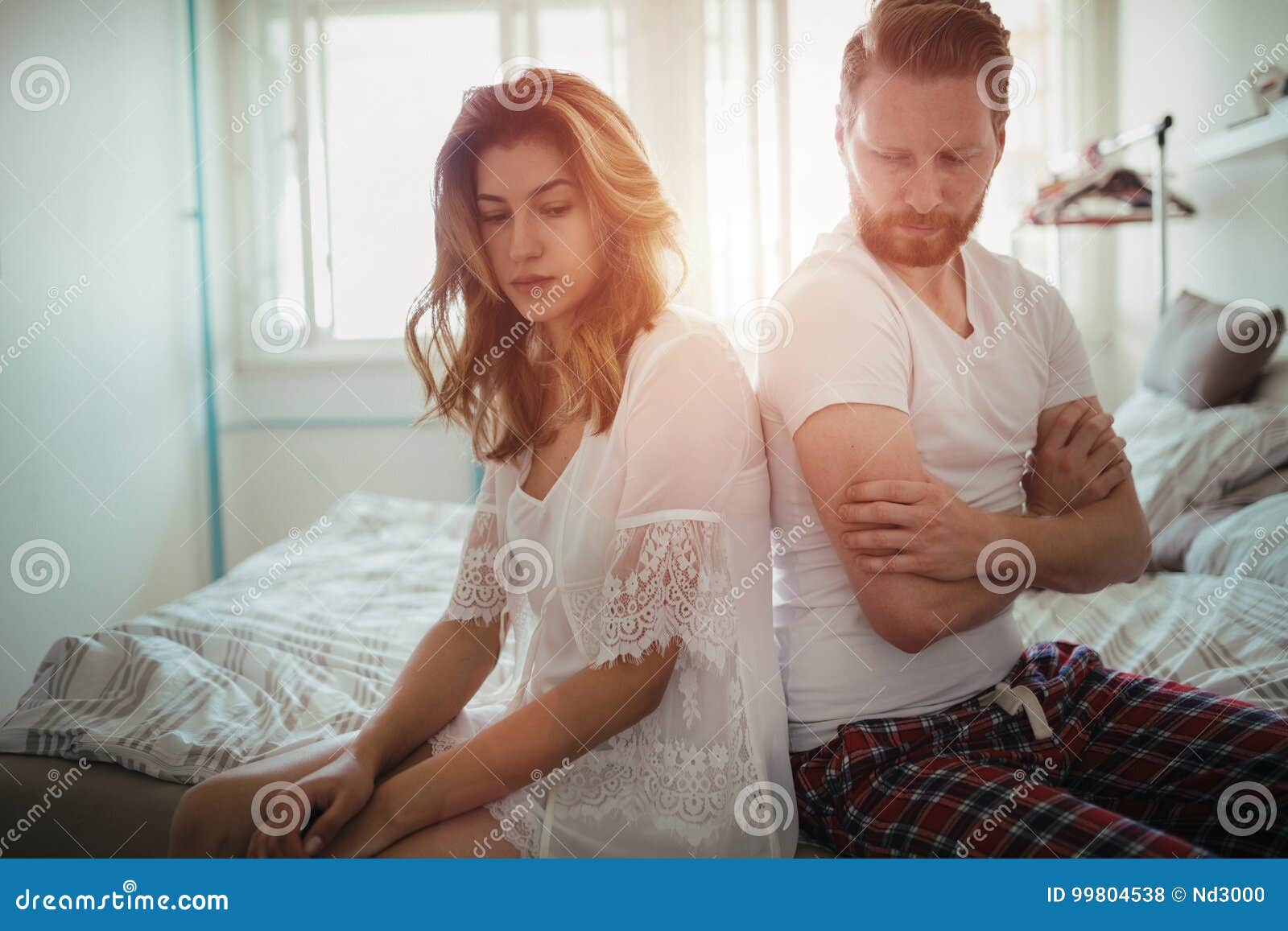 Stressed Couple Arguing and Having Marriage Problems Stock Photo ...